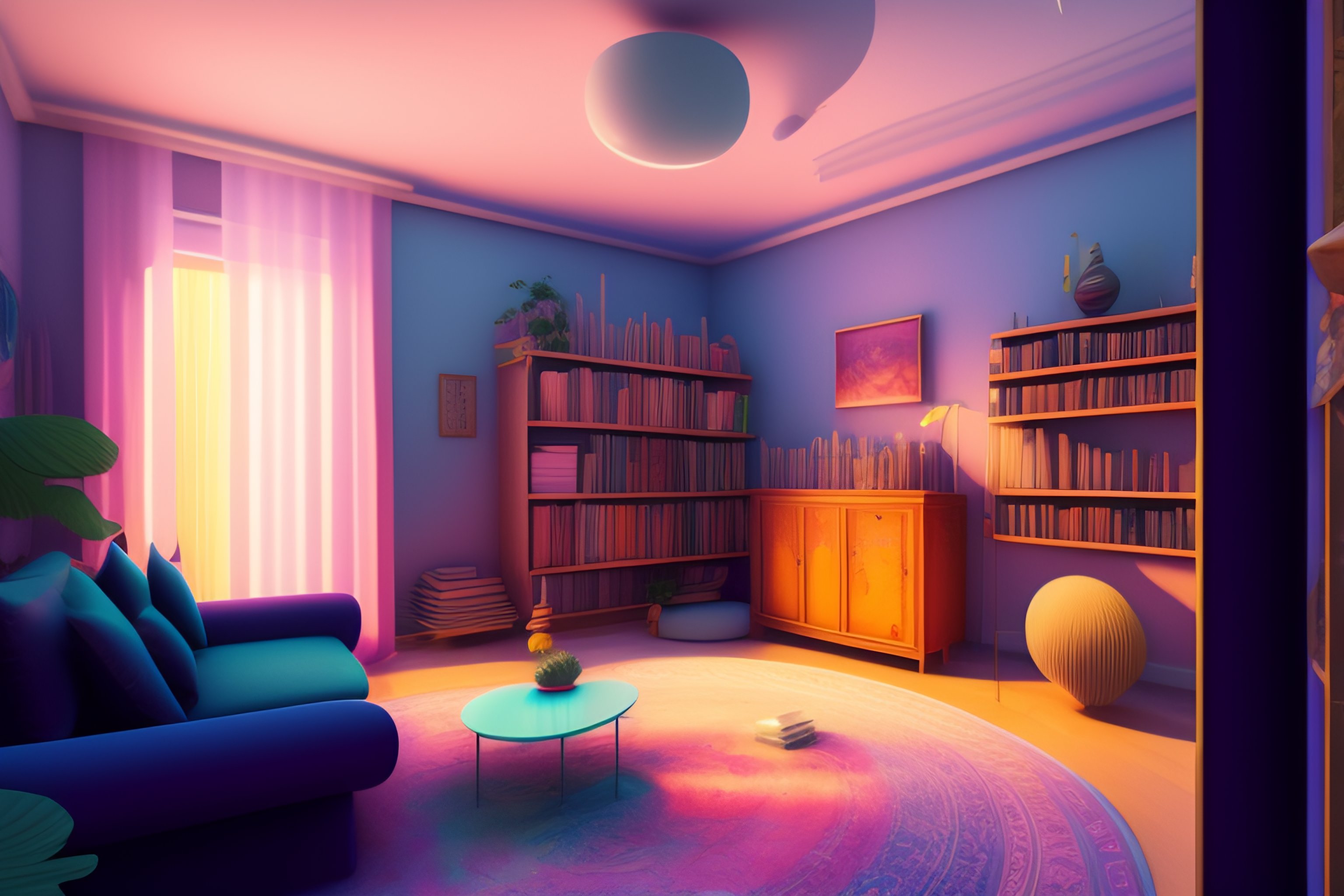 Lexica - Surreal room in the trees, the room is messy and unorganized ...