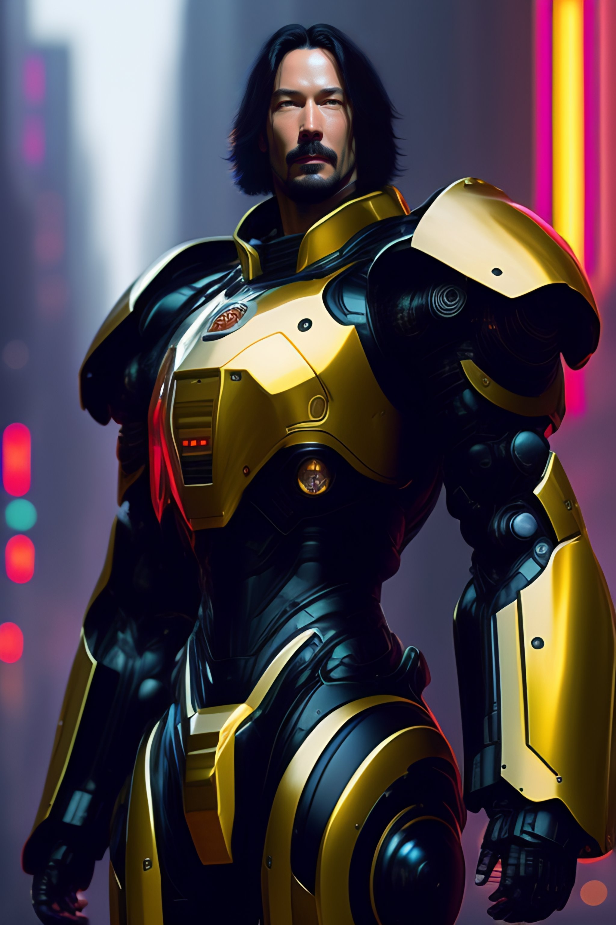 Lexica - A Keanu Reeves, realistic scifi cyberpunk power armor robot ...