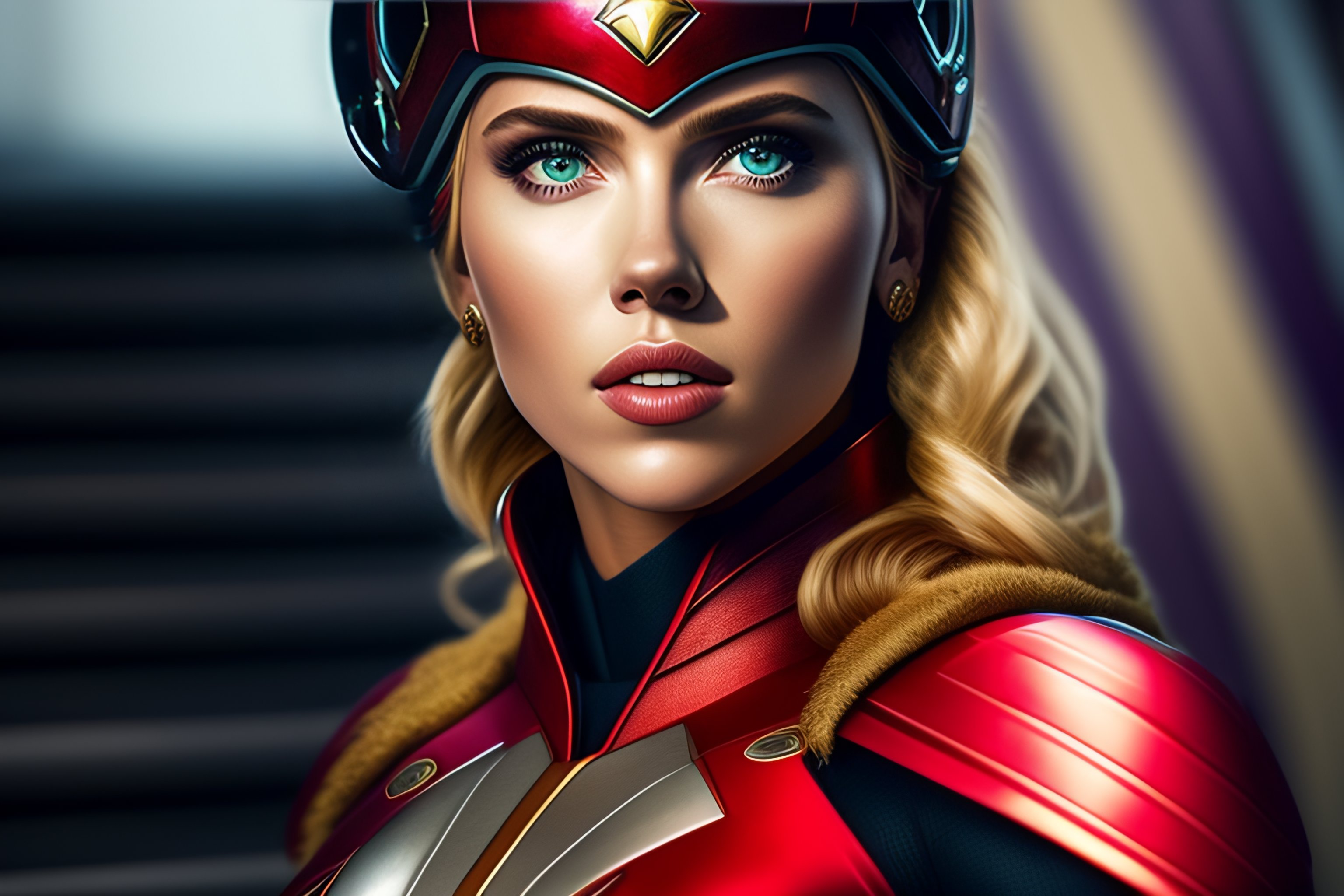 Lexica - Scarlett Johansson 8K realistic power ranger