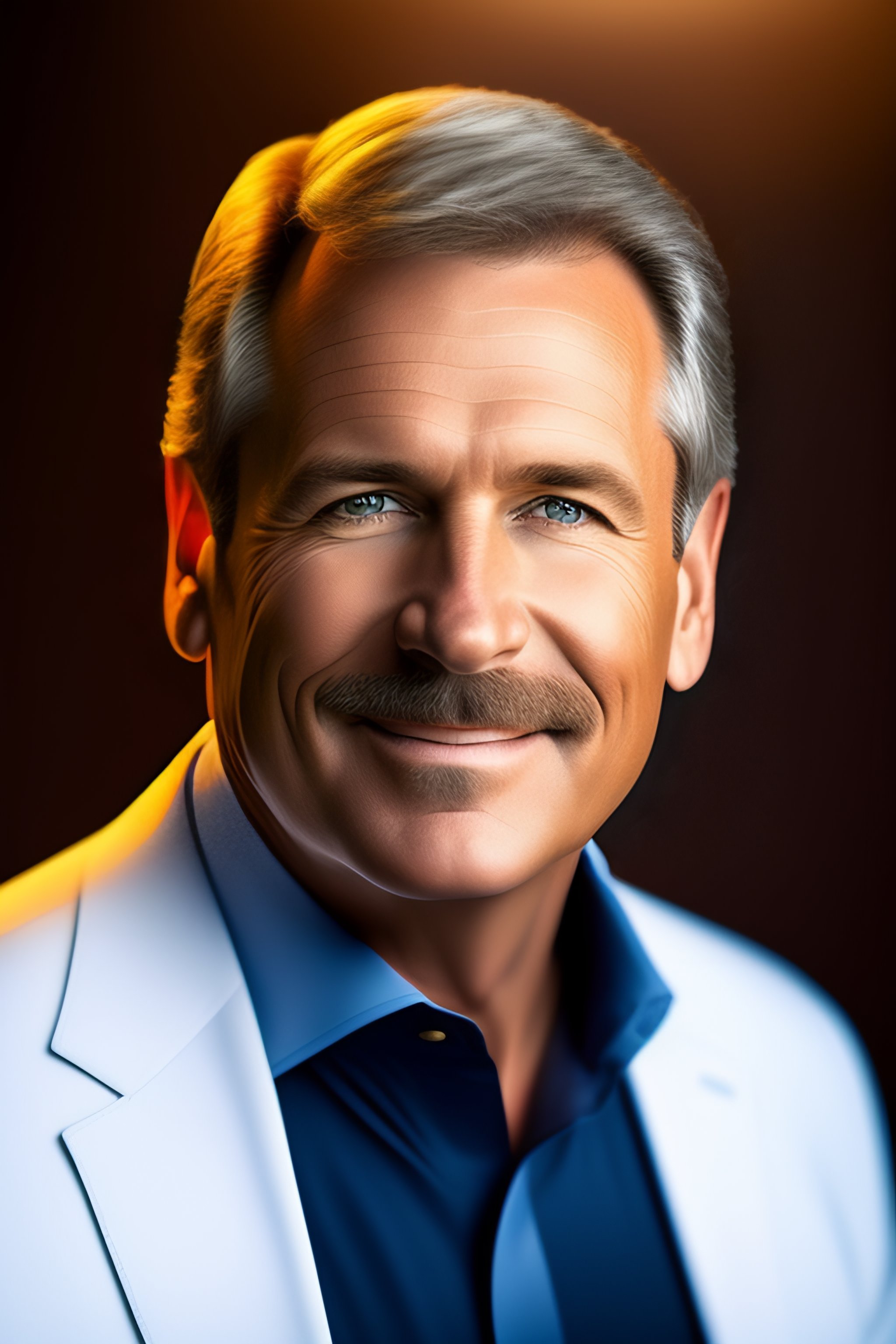 Lexica - A middle-aged white man profile picture with solid background