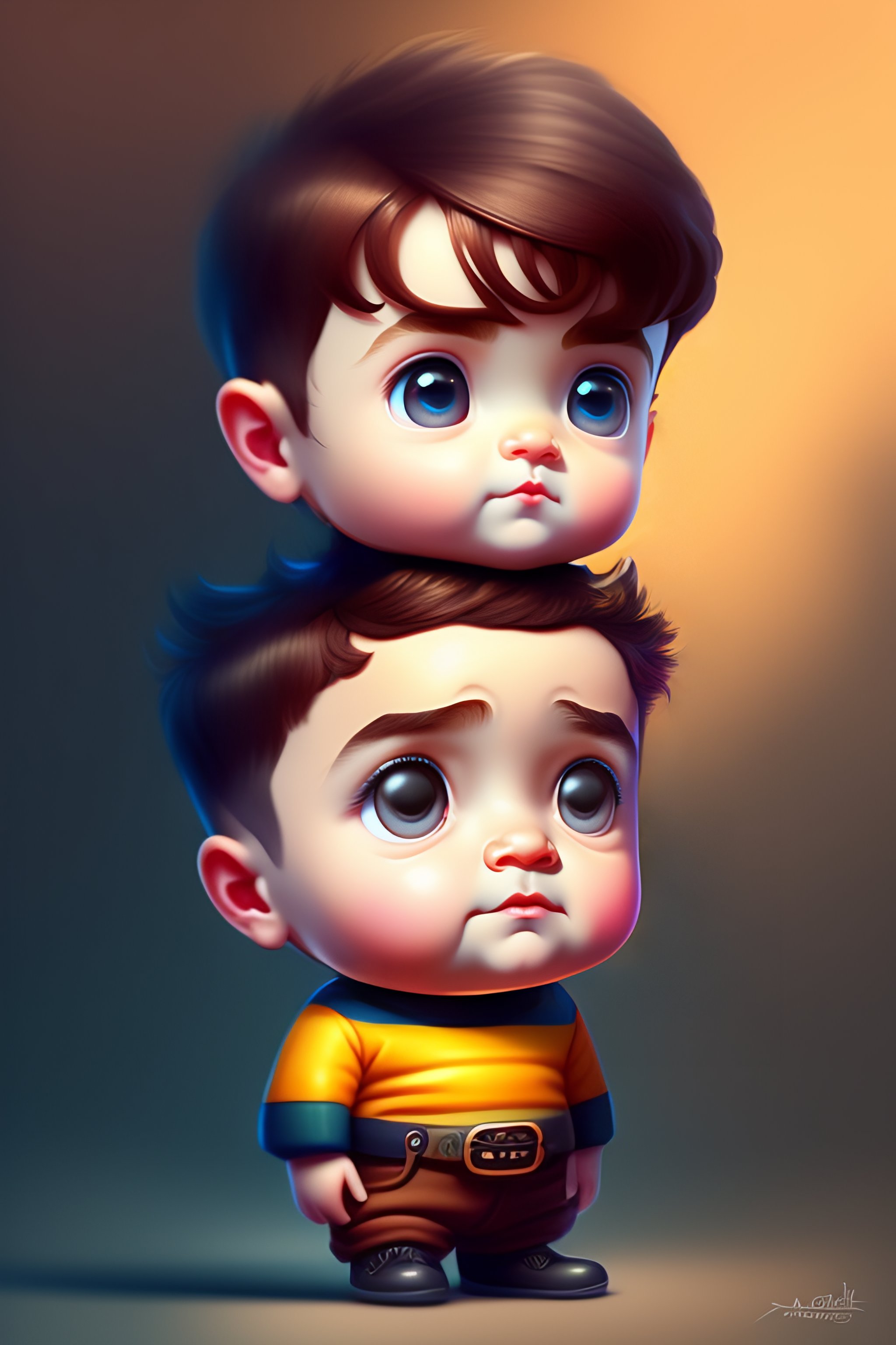 Lexica - Cute and adorable cartoon daniel radcliffe baby, fantasy ...