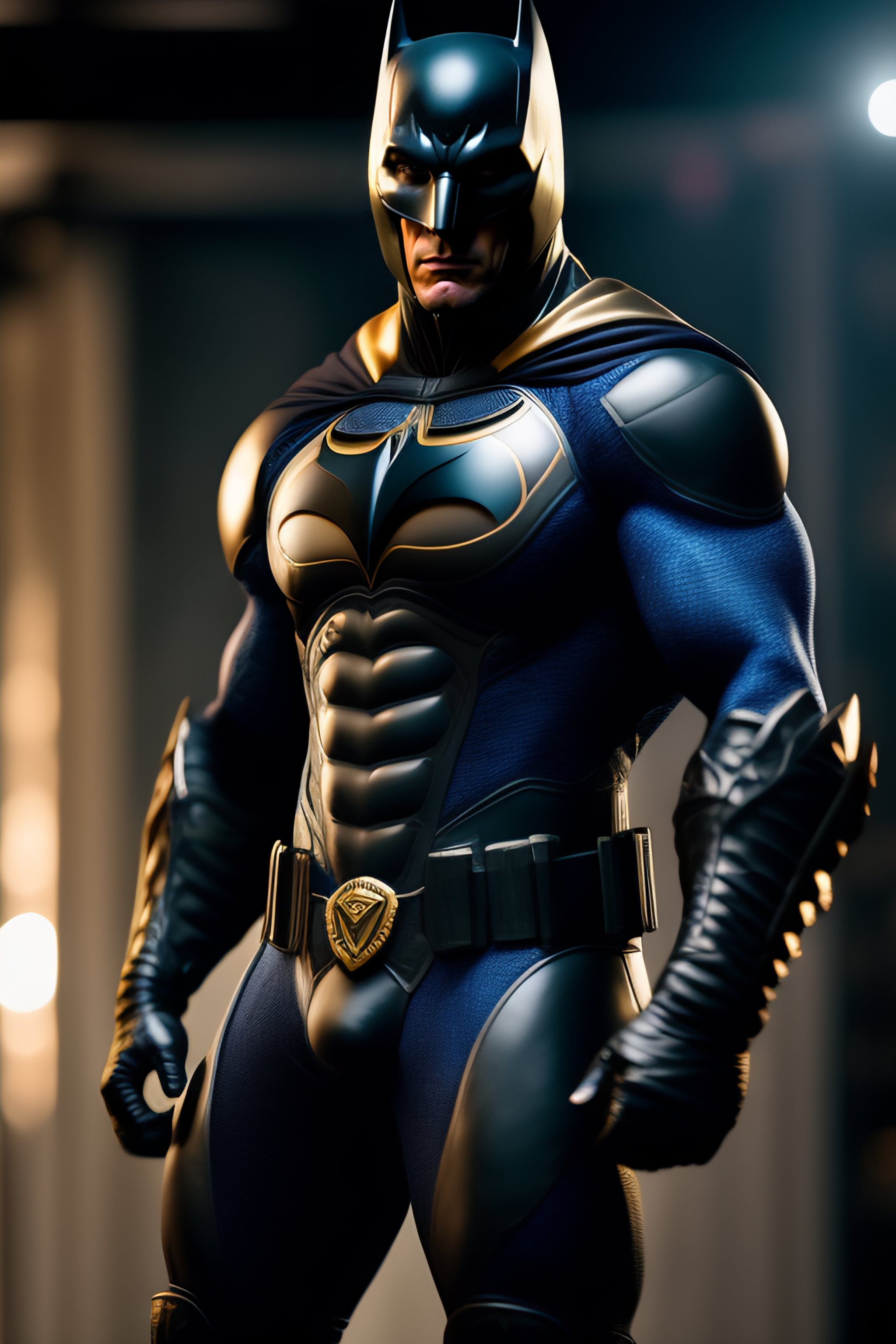 Lexica - Johnny sins as bruce wayne with batsuit in batman movie, full body