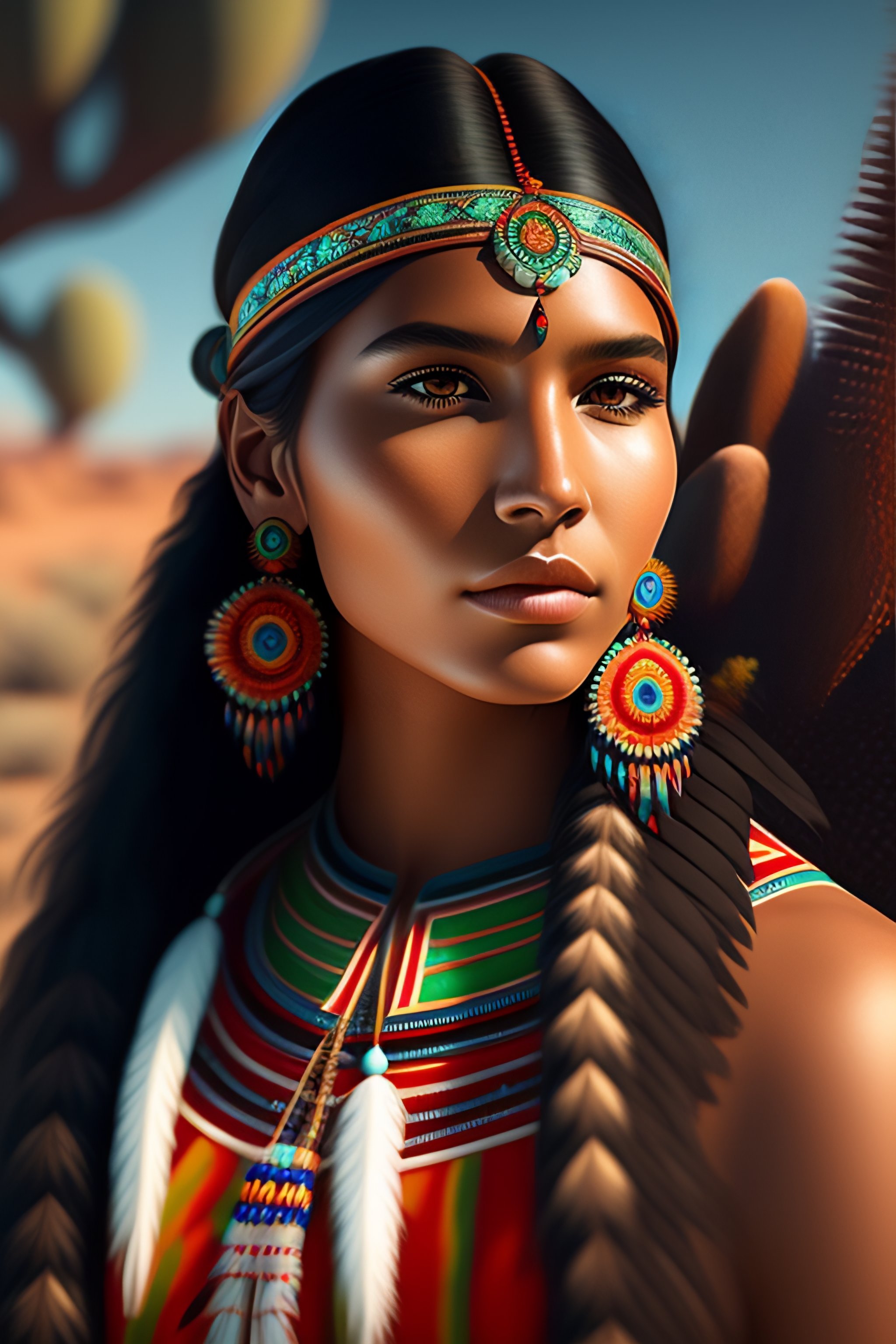 Native American Woman Portrait