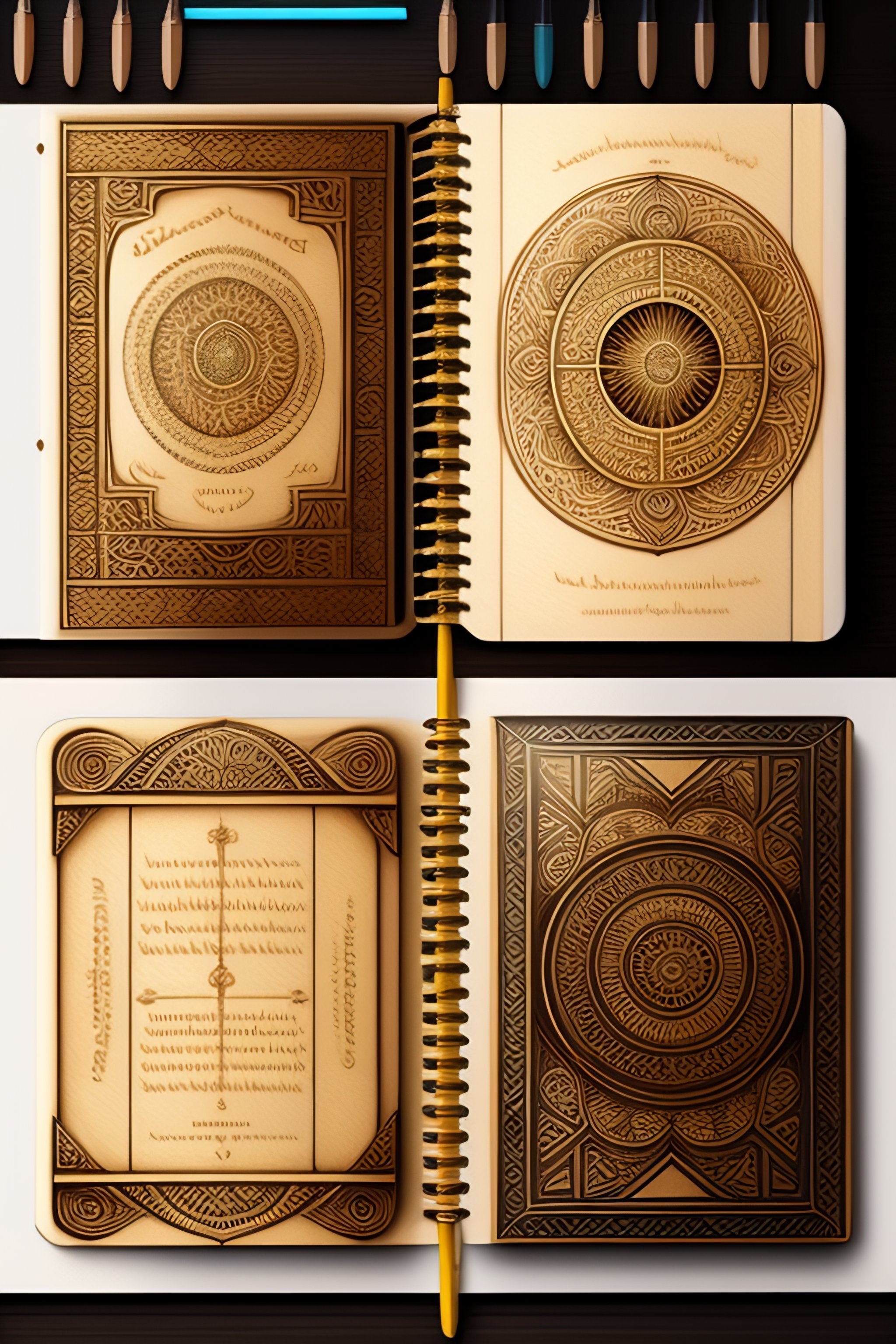 Lexica - Sketchbook illustrations showing concepts and designs for a ...