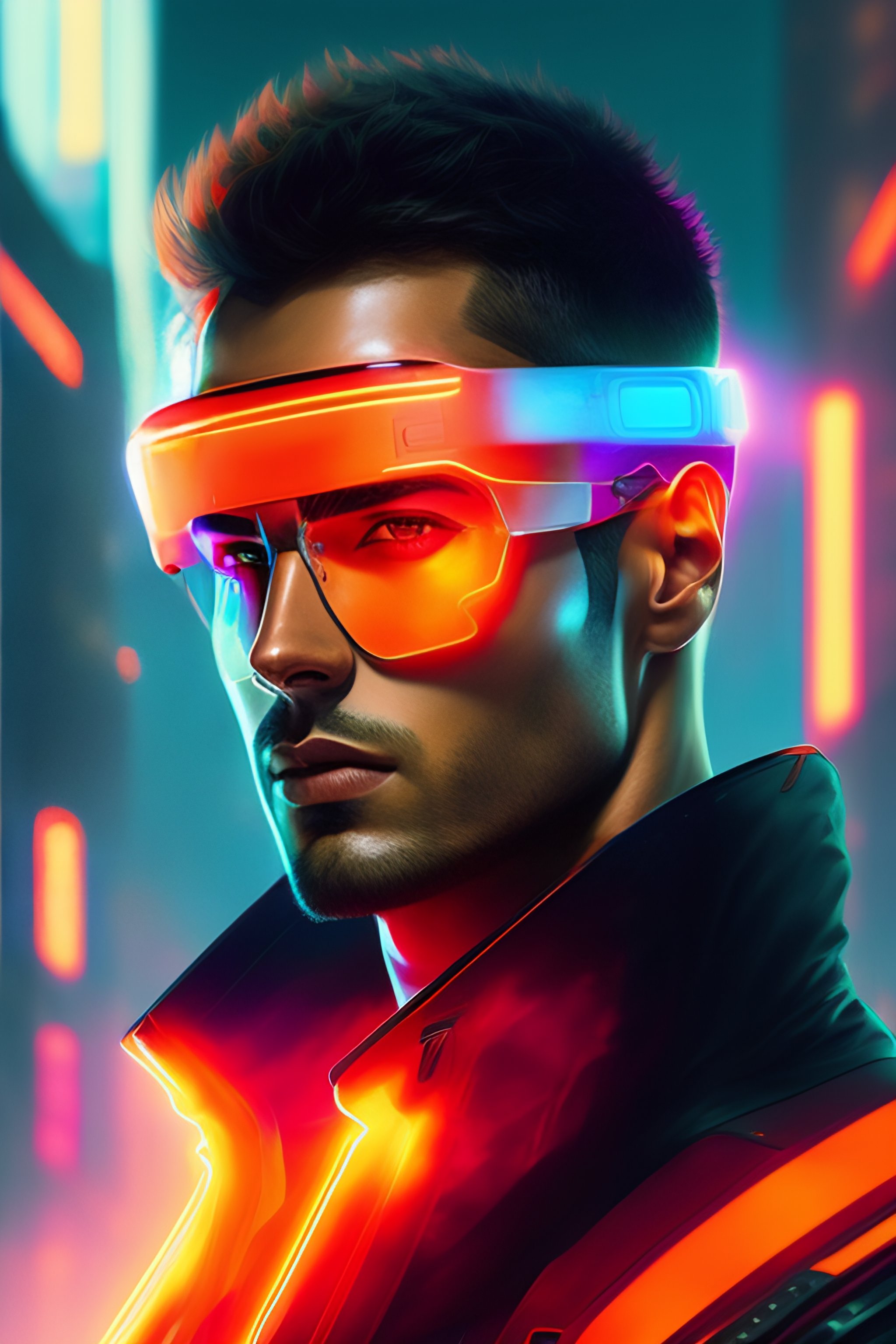 Lexica - Theo james as cyclops, cyberpunk futuristic neon. by ismail ...