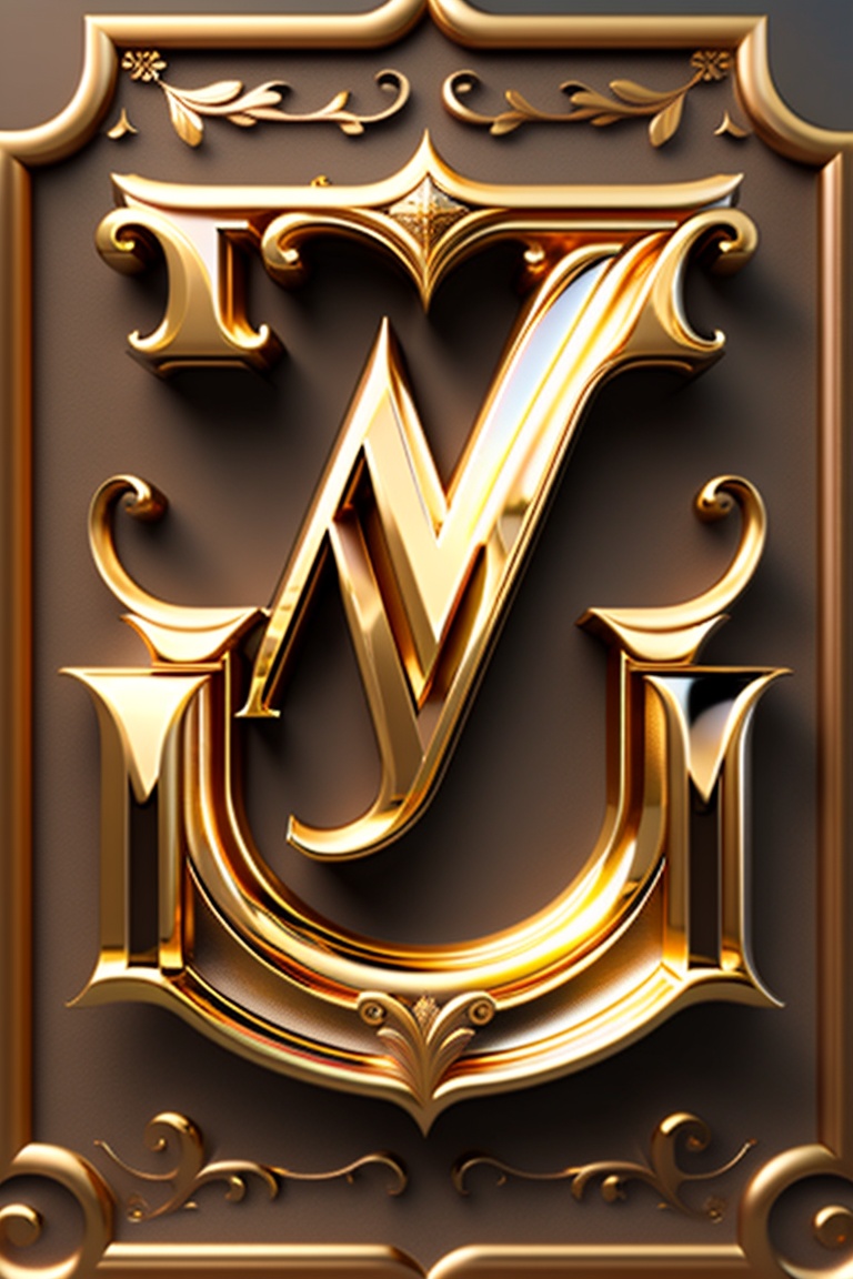 Lexica - Flourished letter m, victorian typographic composition, gold ...