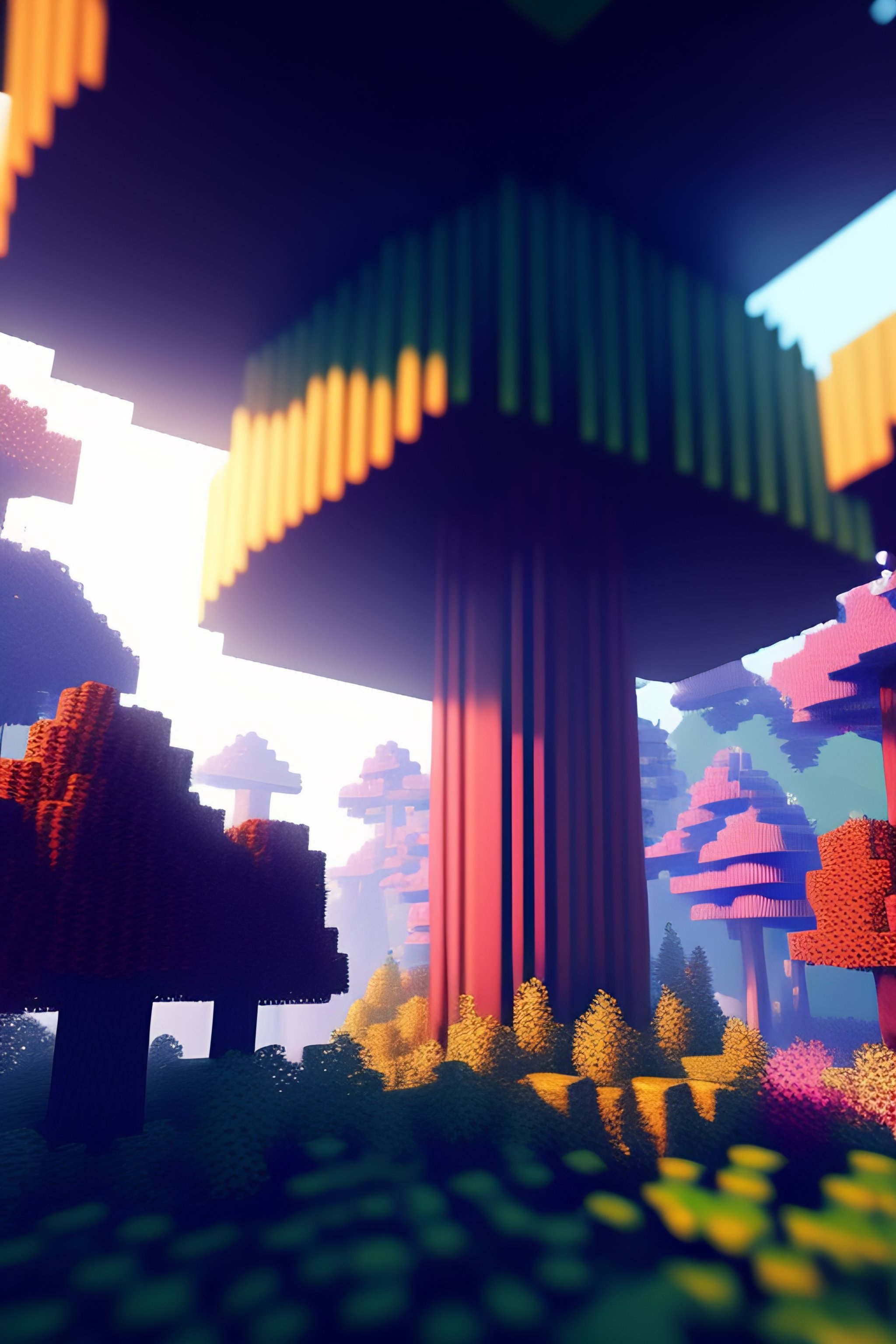 Lexica - Mystical forest in Minecraft, particles , rain, square, big ...