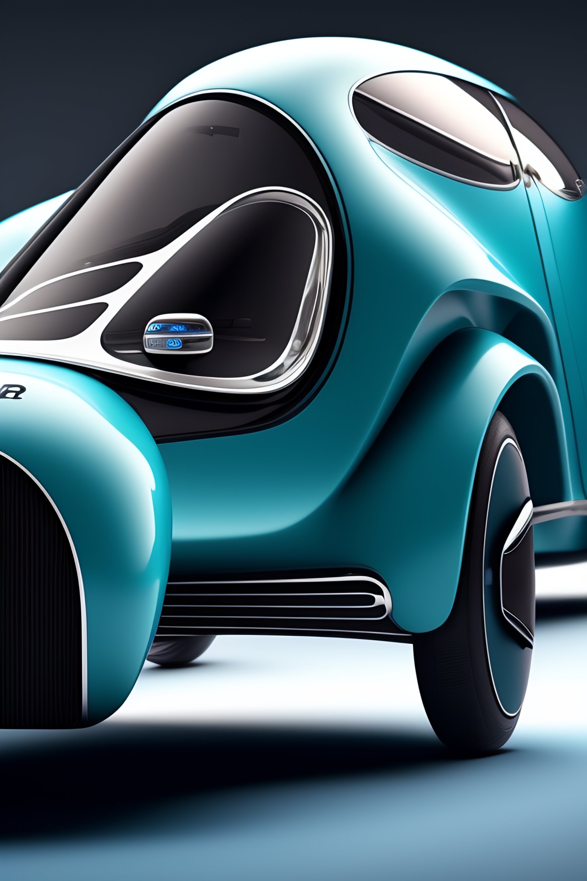 Lexica - 2cv high detail futuristic concept car