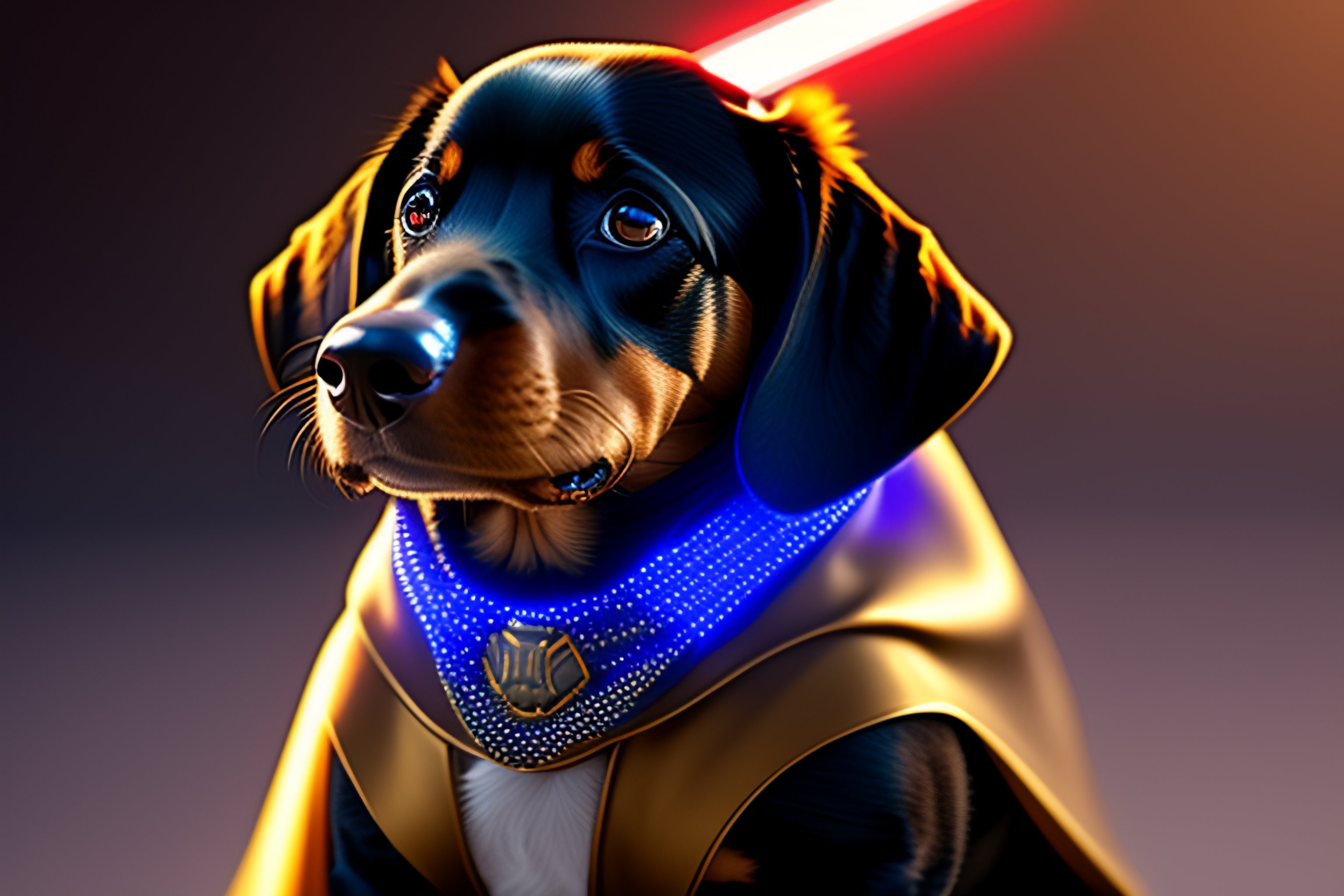 Lexica - Star Wars scene artificial intelligence a small black brown ...