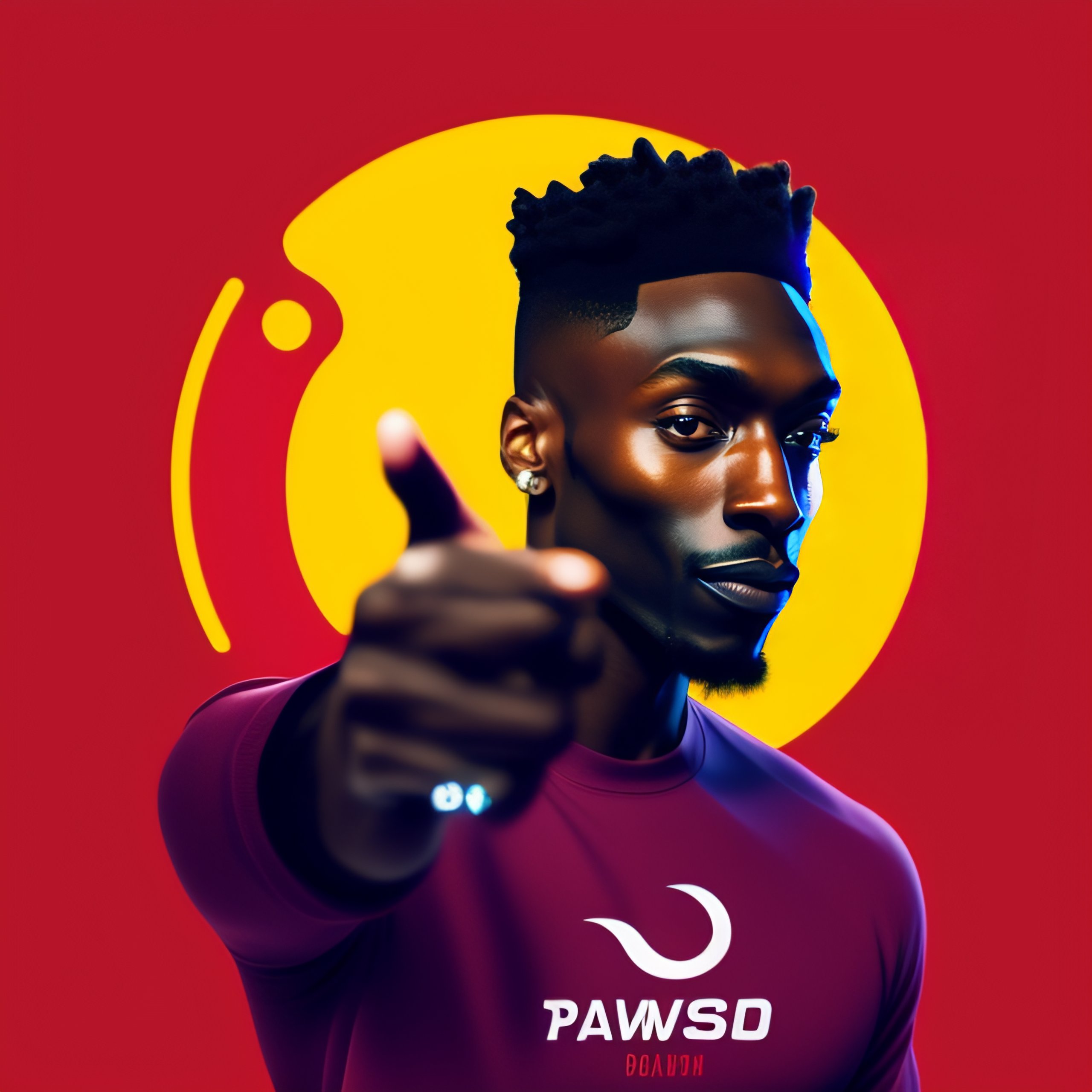 Lexica - A discord emote of MKBHD pointing a finger gun