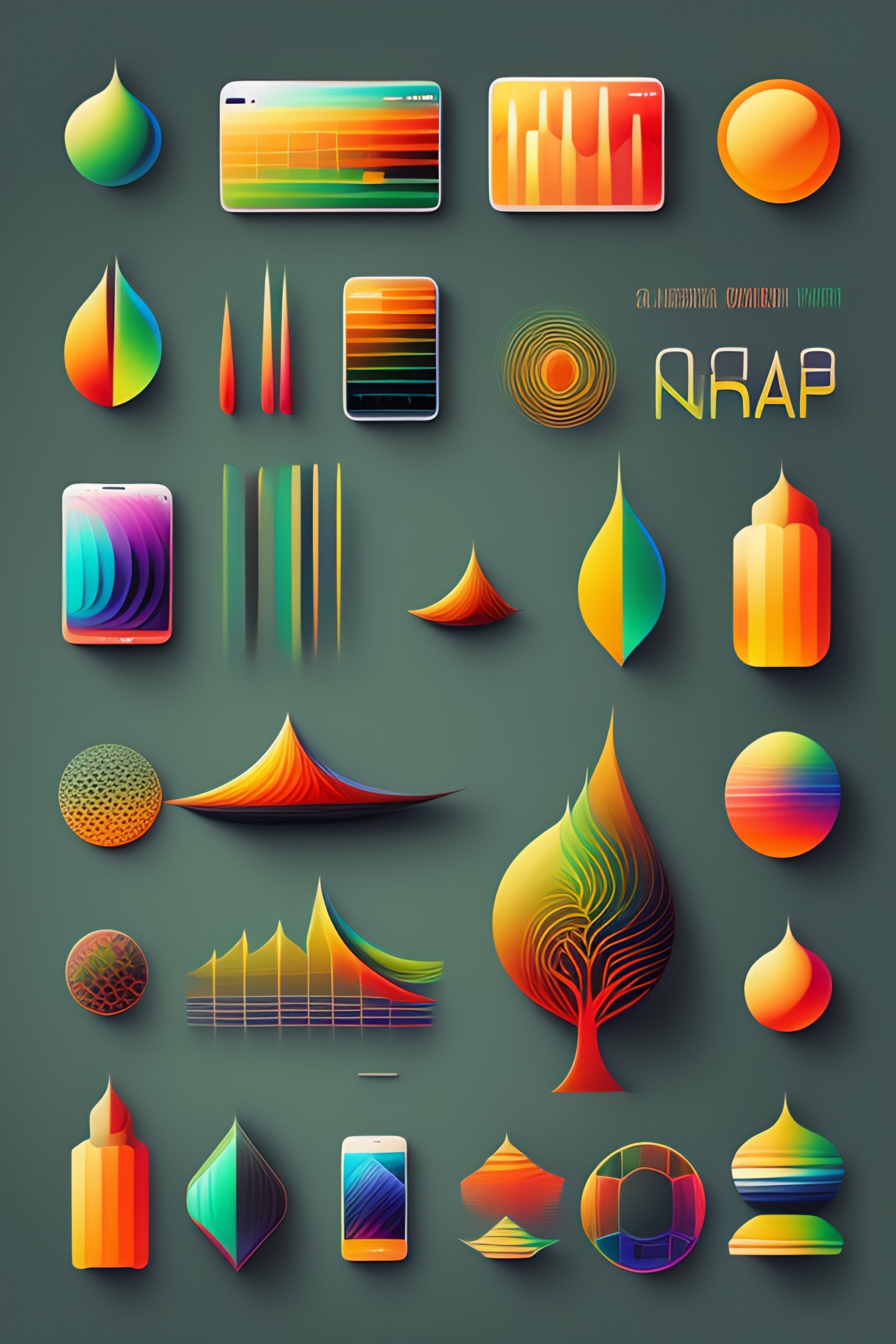 Lexica - Gradient background for mobile app, vector graphics,