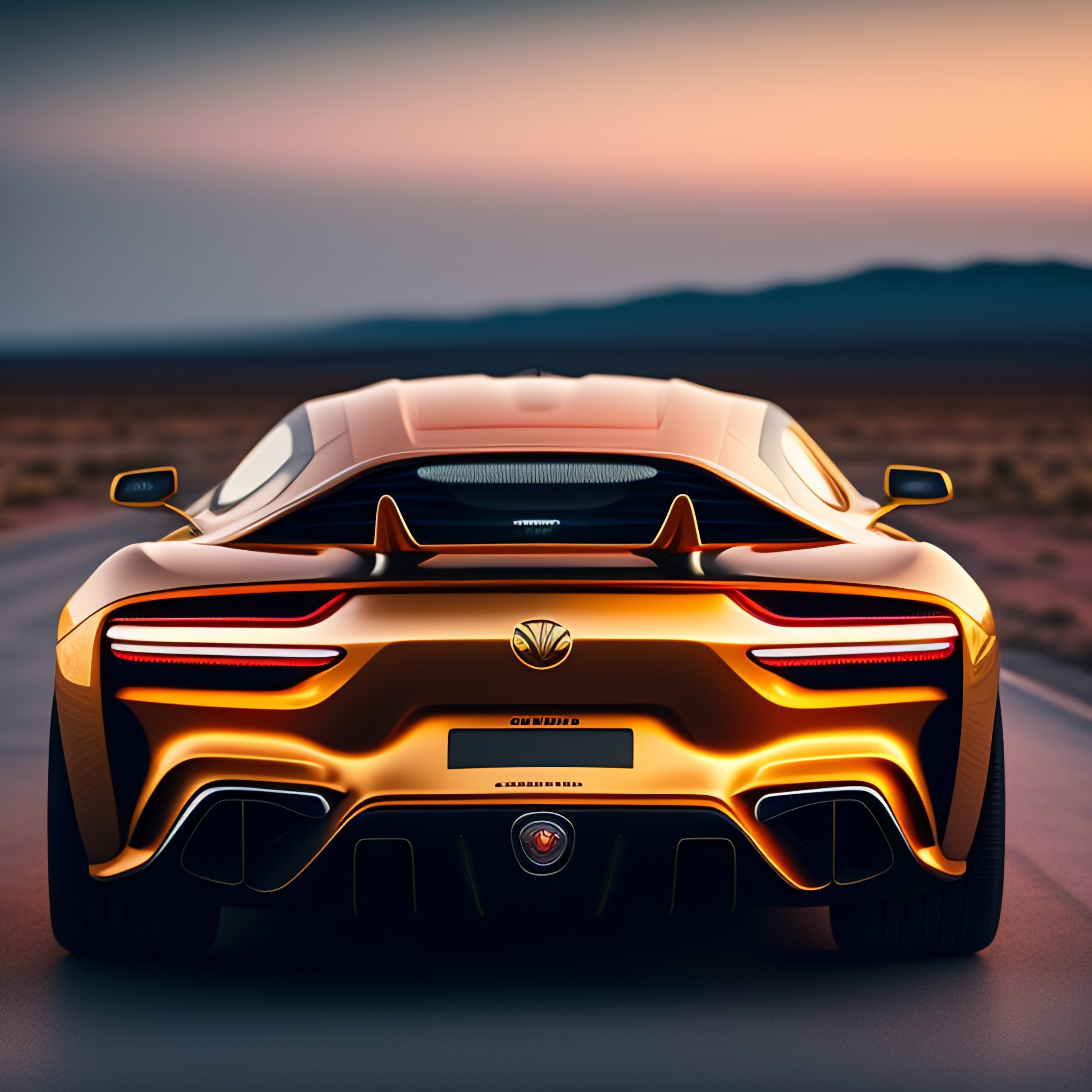 Lexica - A pretentious car, seen from behind