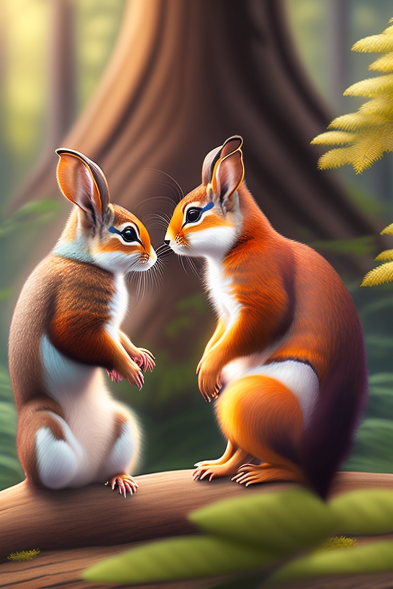 Lexica - Once in a vibrant forest, a group of squirrels and a kind ...