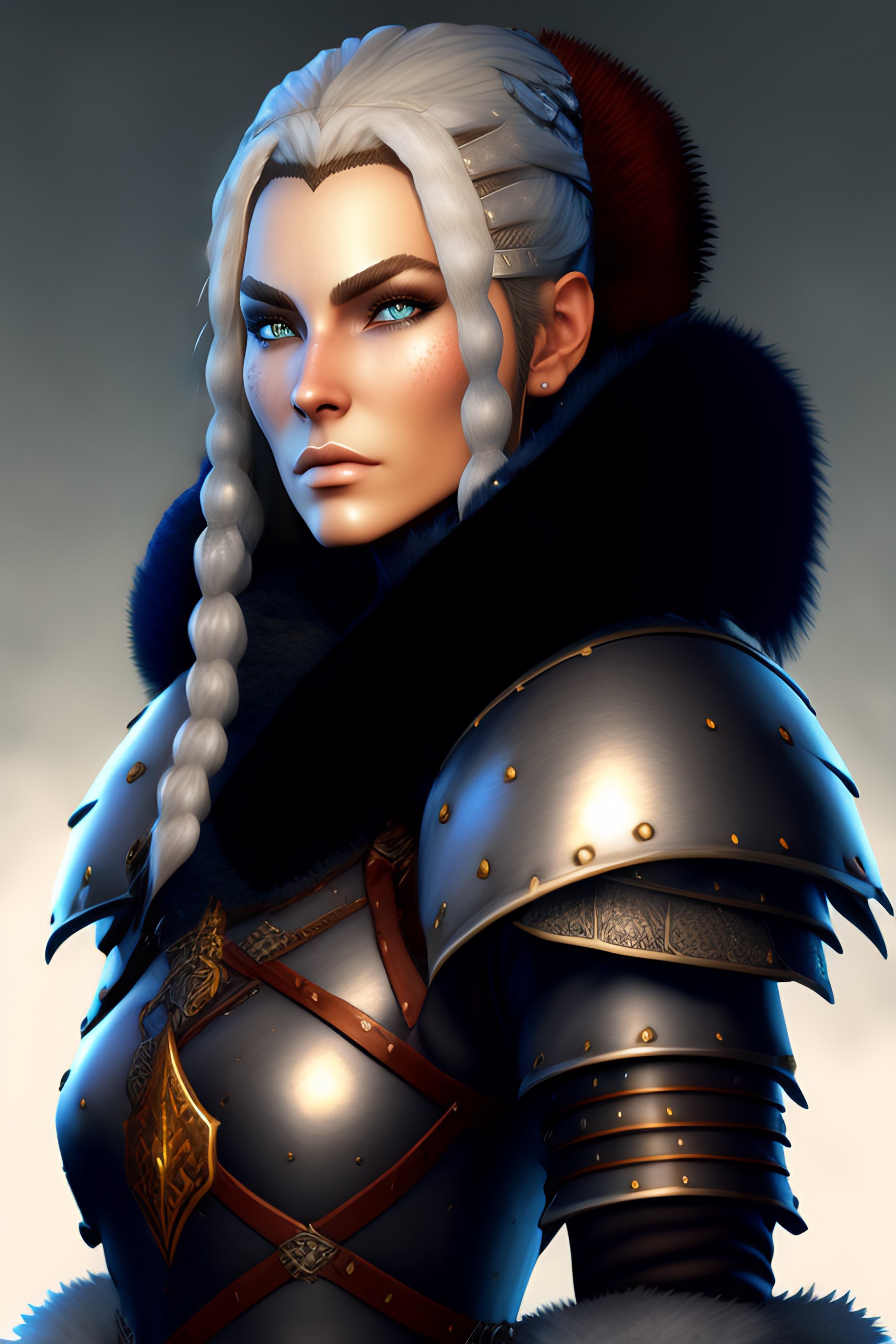 Lexica - Fur armor, winter armor, undead pale, round face, fantasy ...