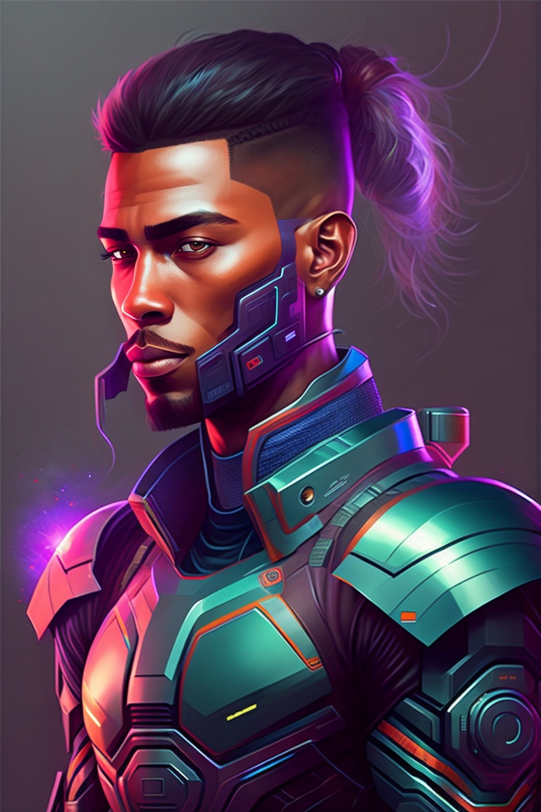 Lexica - Cyberpunk, Humanoid Futuristic High detailed Robot Face and ...