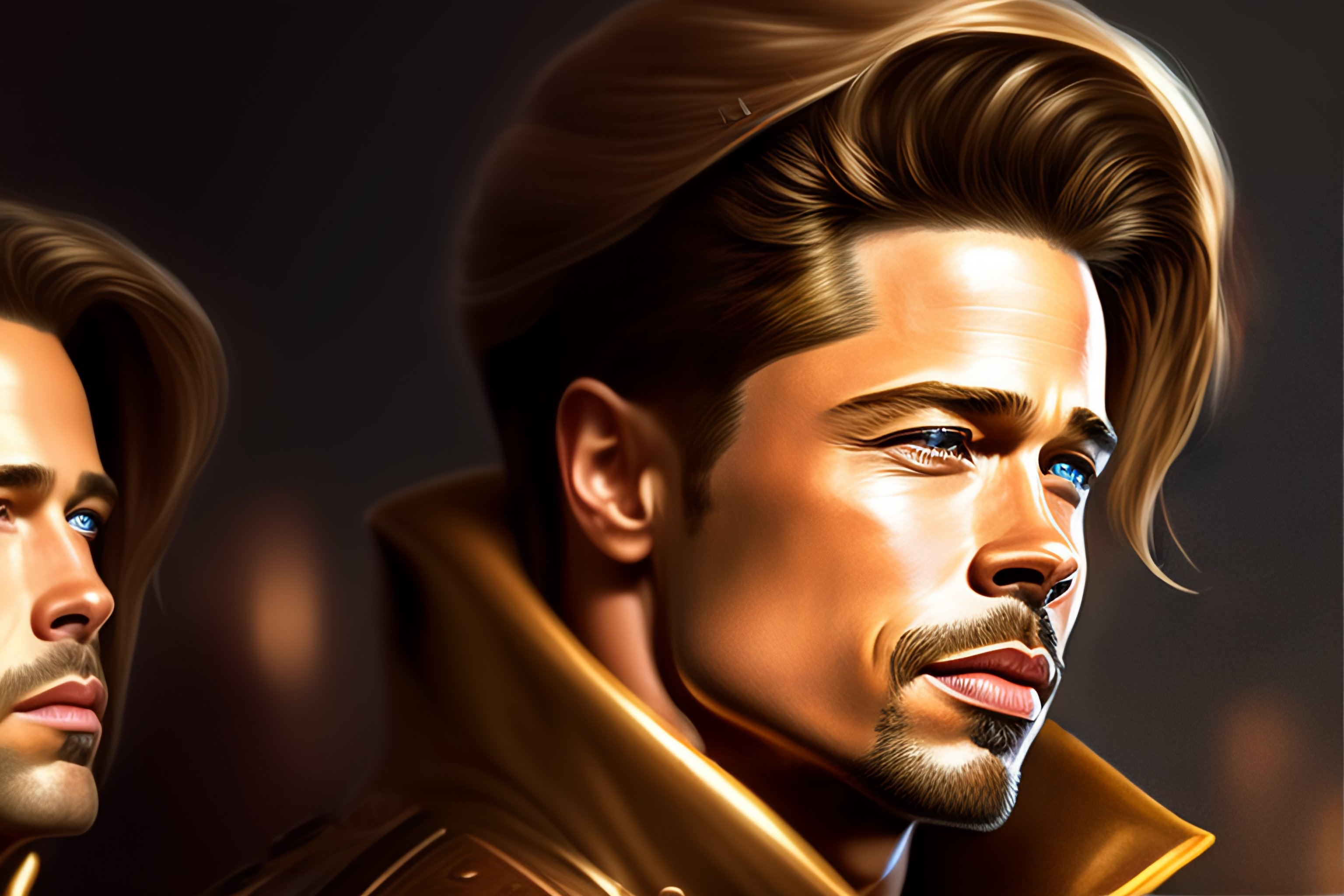Lexica - Brad pitt digital painting, artstation, concept art, steampunk ...
