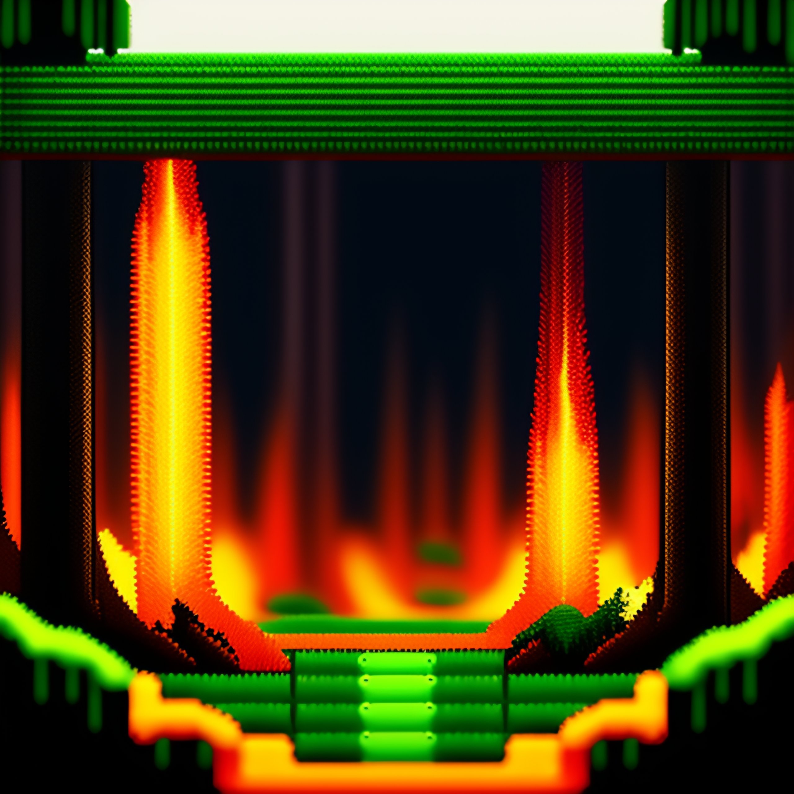 Lexica - Forest in fire australia pixelart