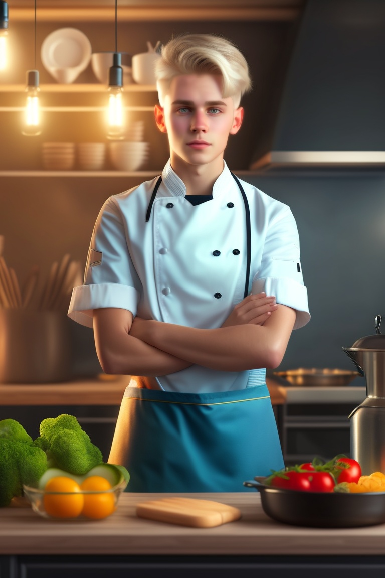 Lexica - A boy with short blond hair, emo, realistic, 8 k resolution ...