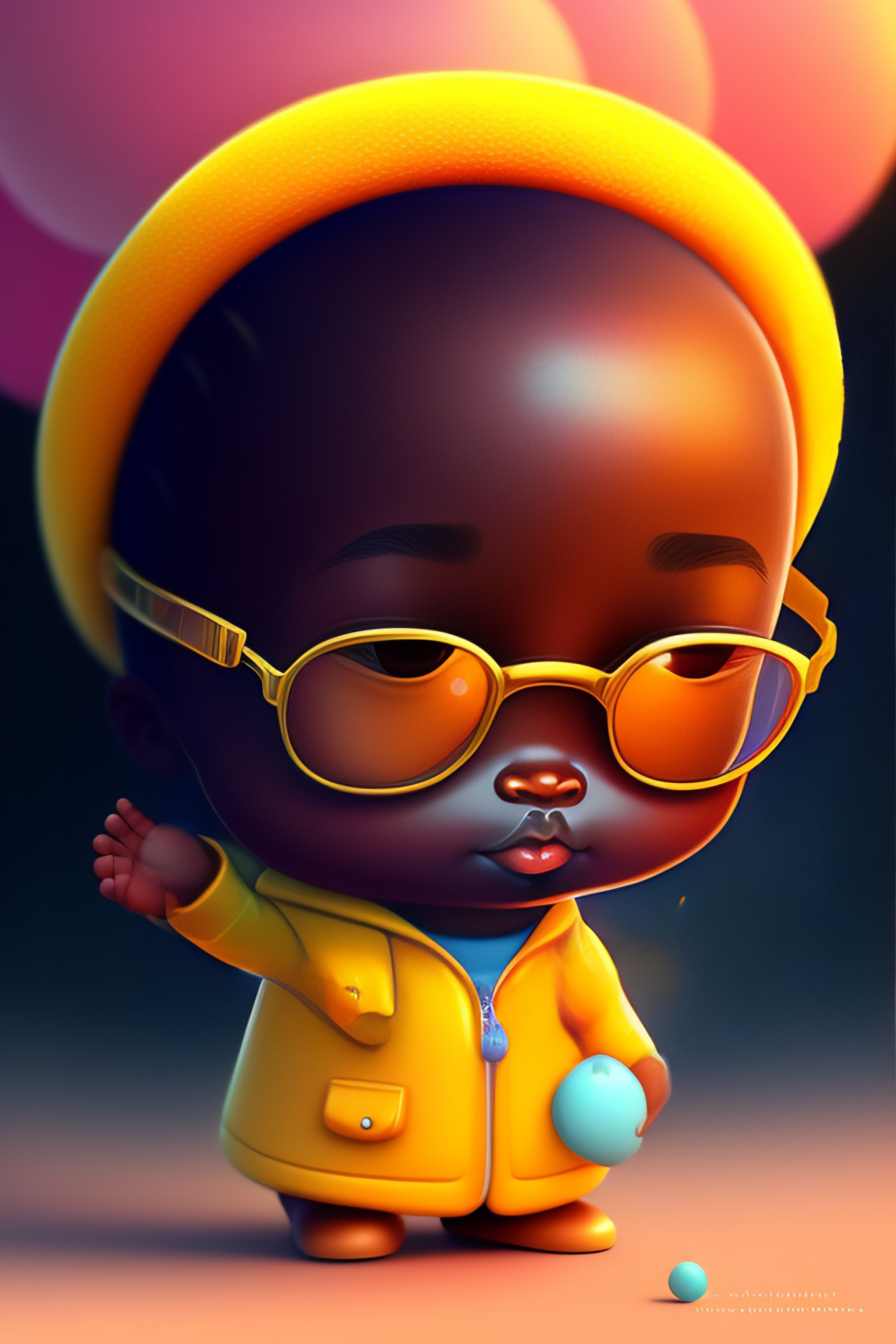 Lexica - Cute and adorable cartoon Stevie Wonder baby, fantasy ...