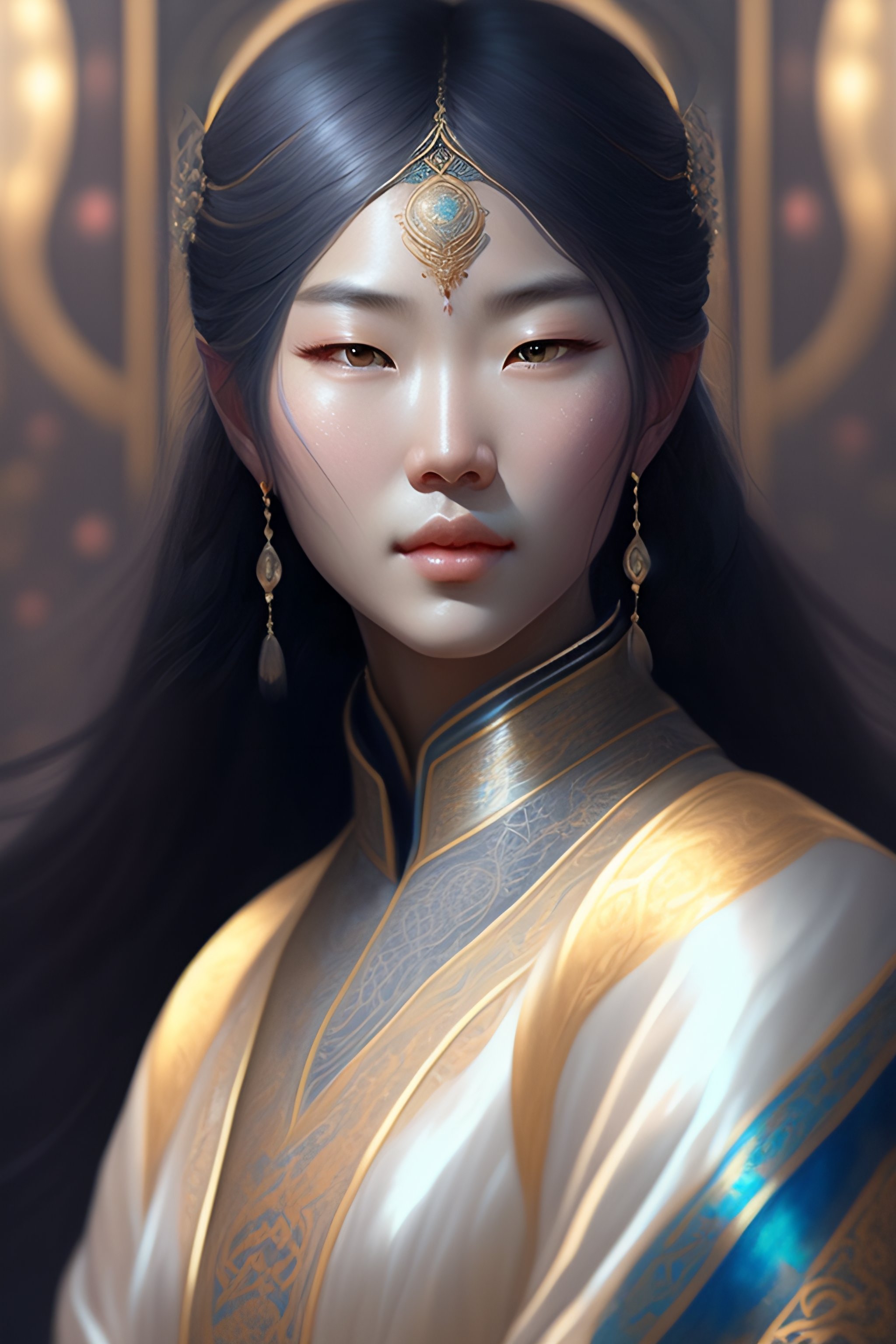 Lexica - A extremely delicate and beautiful silver-haired classical ...