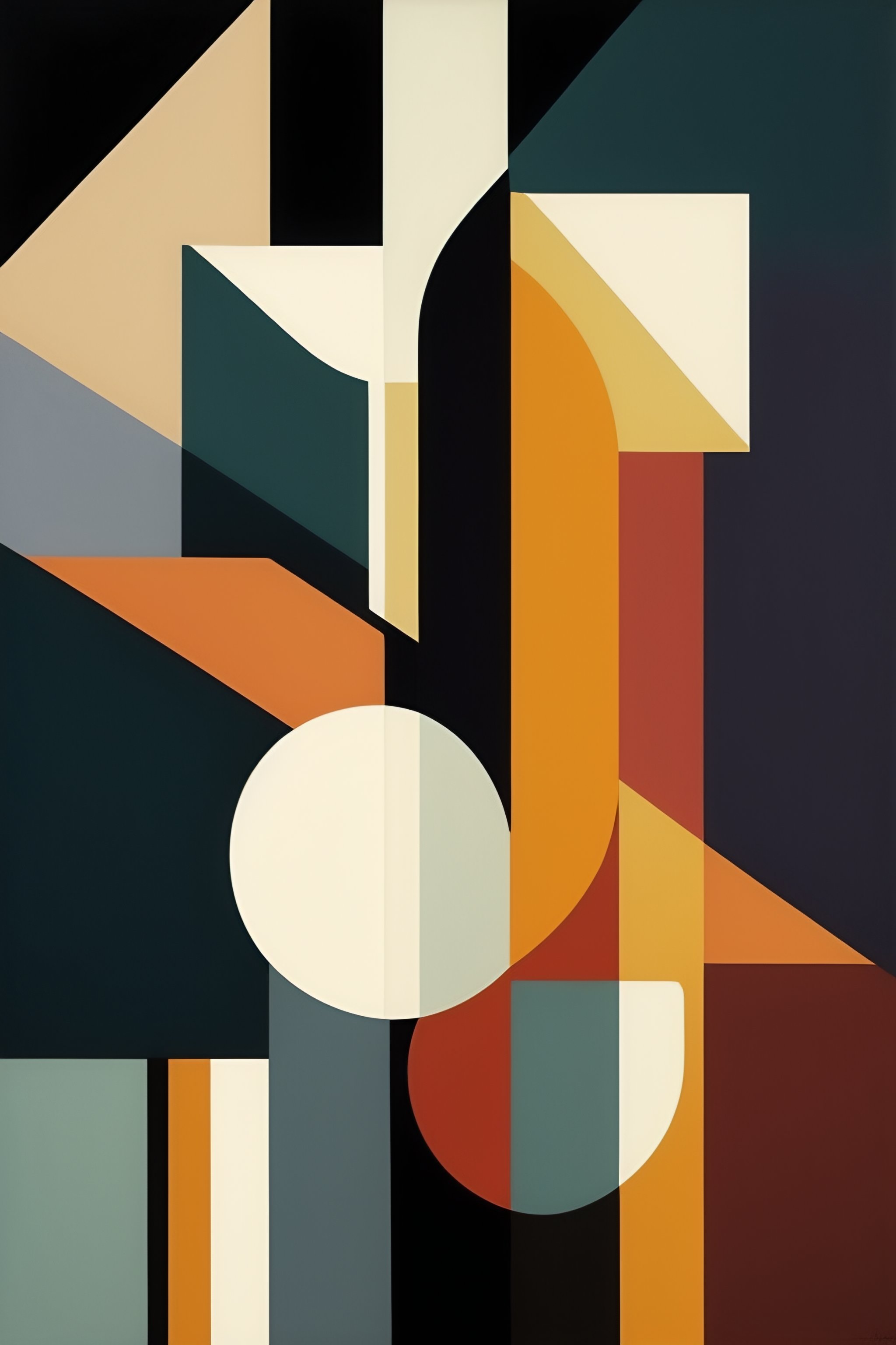 Lexica - Very minimalistic, art deco, a few minimal lines, muted colors ...