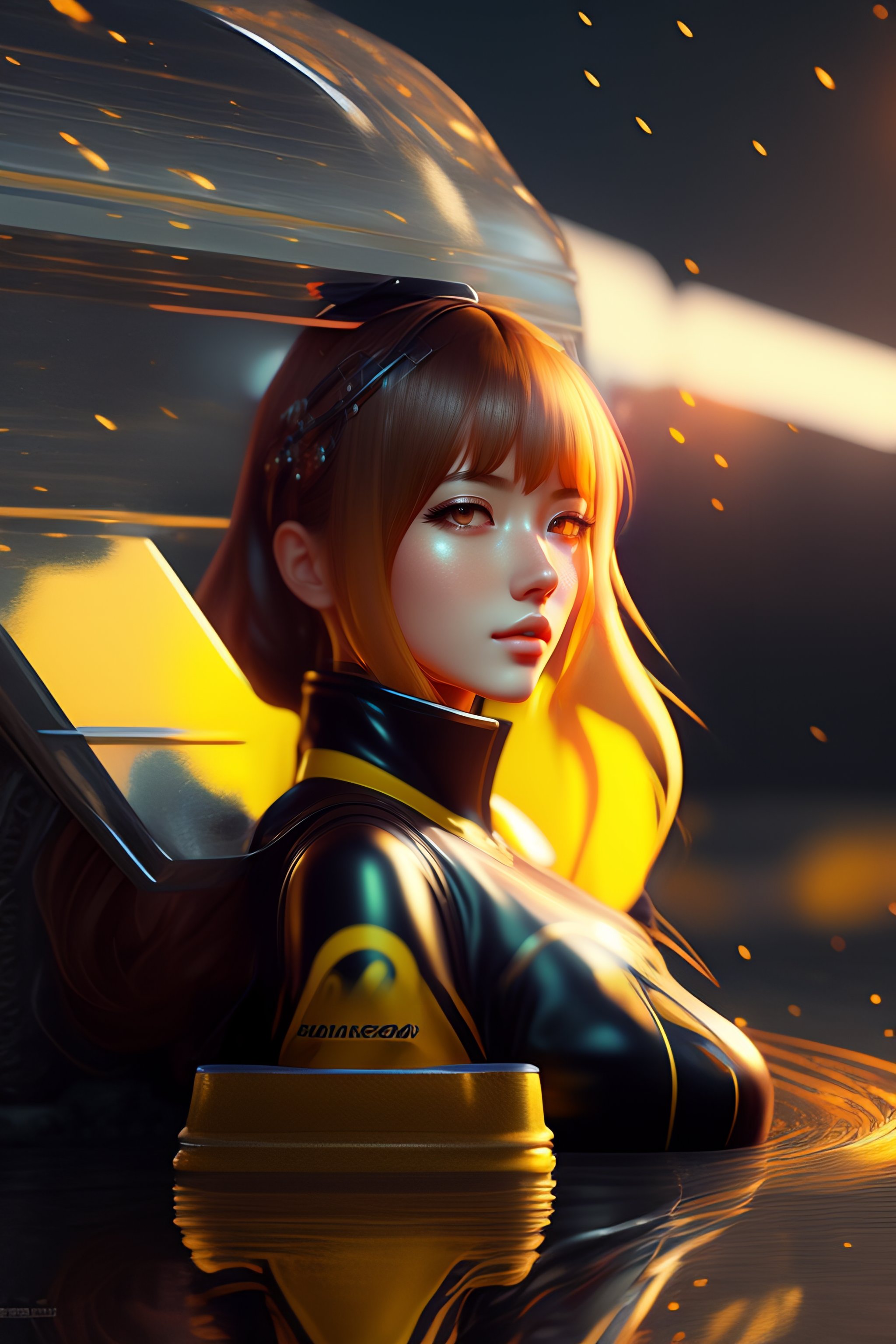 Lexica - Anime girl in real life ,Ray Tracing Reflections ,Yellow art ...