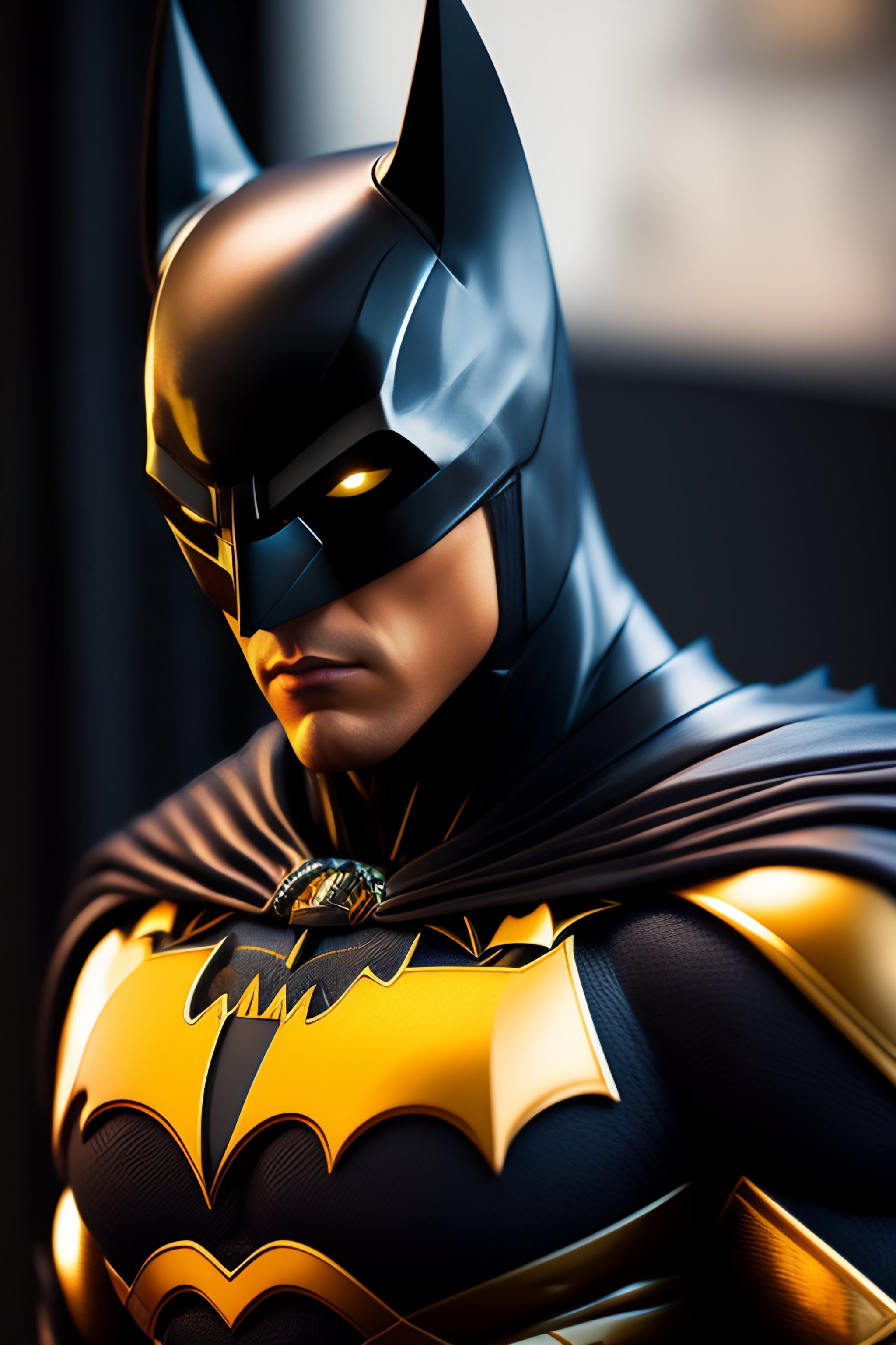 Lexica - Robotic batman with cape in style of black panther