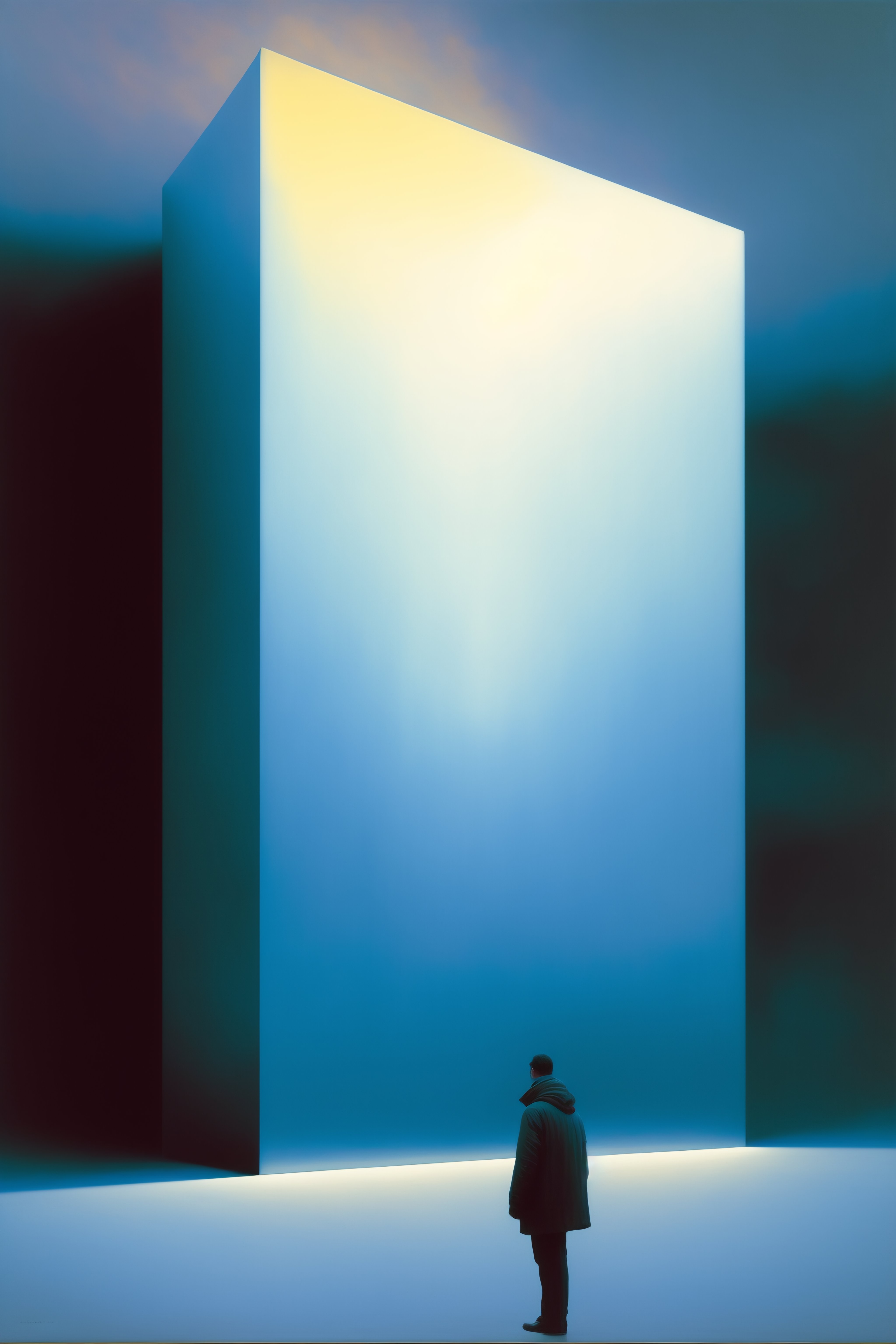 Lexica - A very complex gigantic reflective glowing tesseract rectangle ...