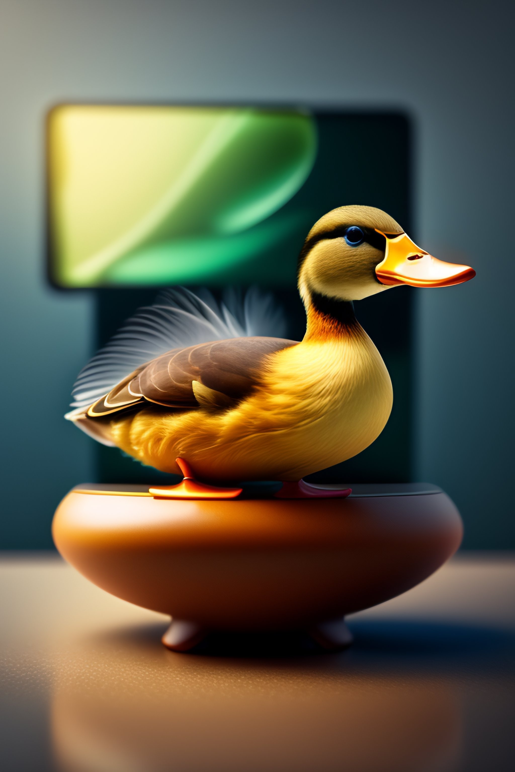 Lexica - Television shaped like a duck made out of feathers tv duck ...
