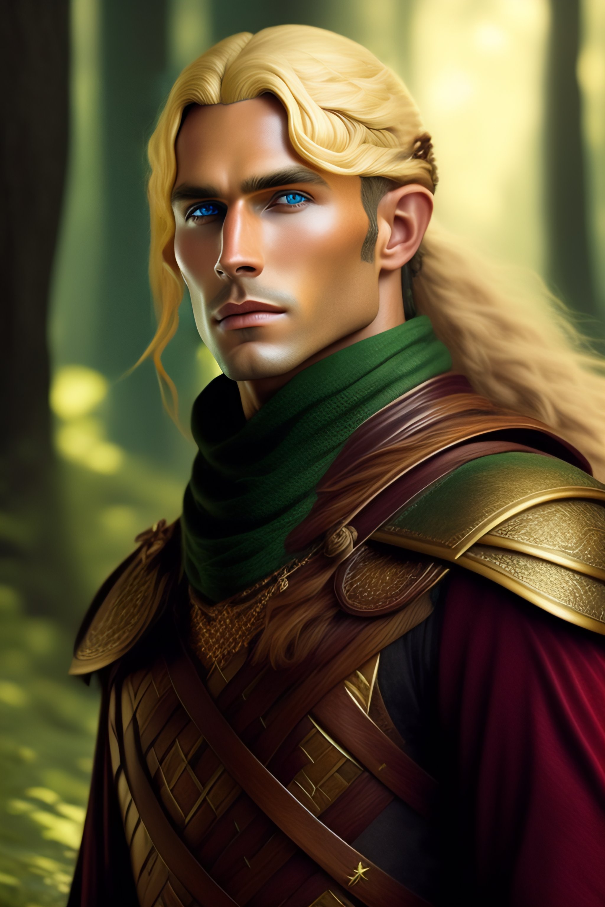 Lexica - An elf from the woods named léon . Robinhood like. Colors are ...