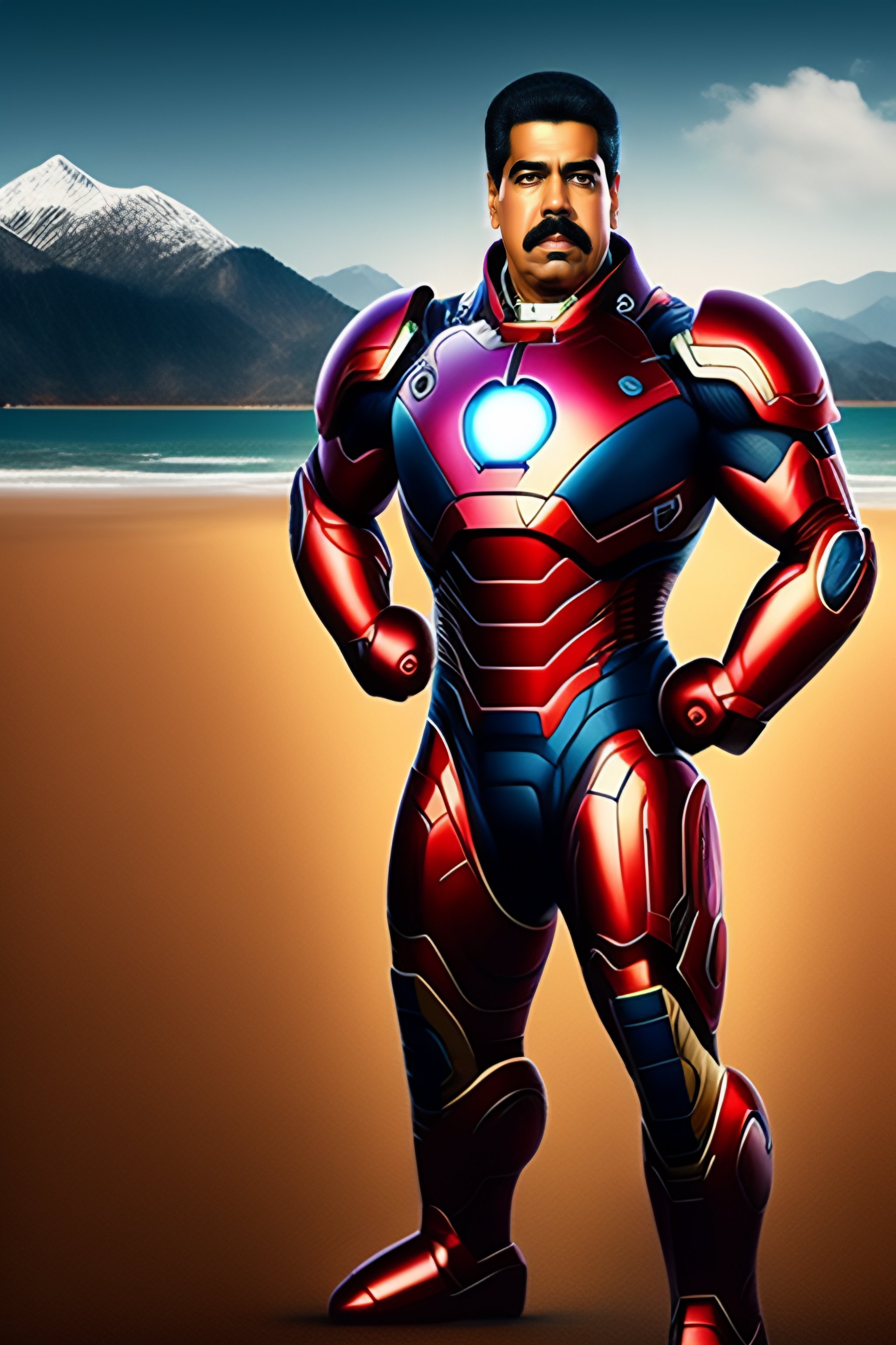 Lexica - Nicolas Maduro in Ironman gear