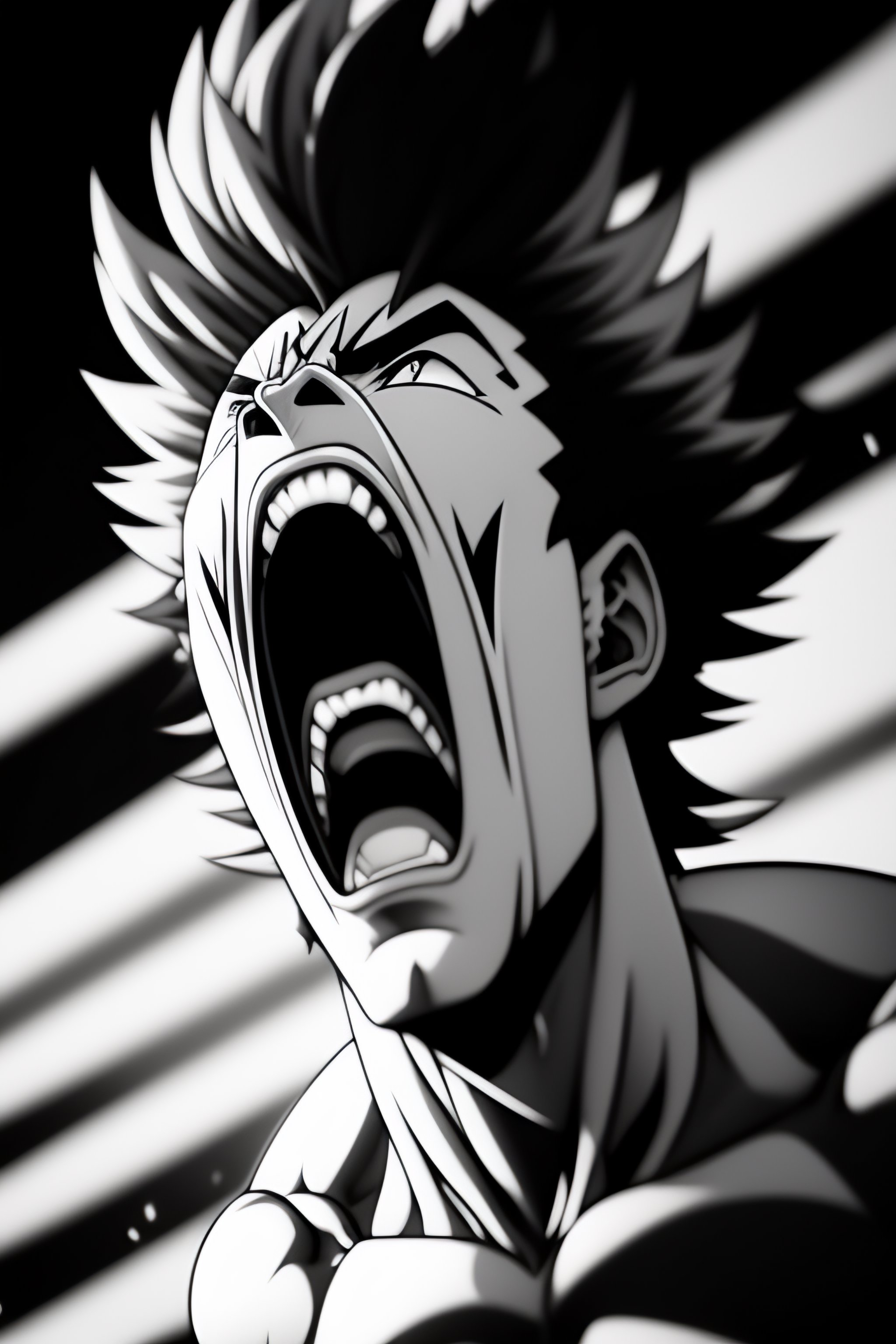 Lexica - An insanely strong anime character going berserk and screaming ...