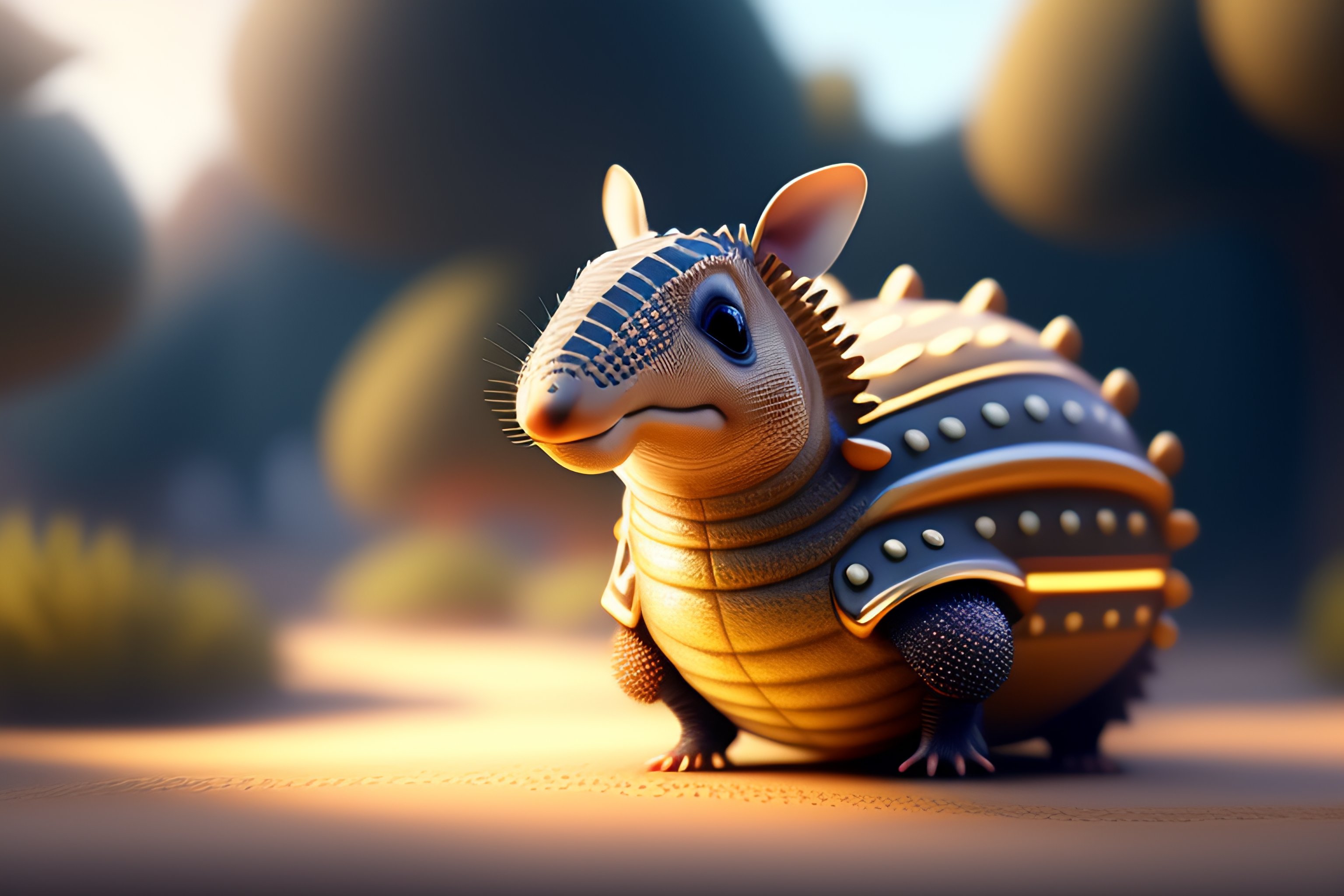 Lexica - Cute adorable little armadillo waving and smiling greeting me ...