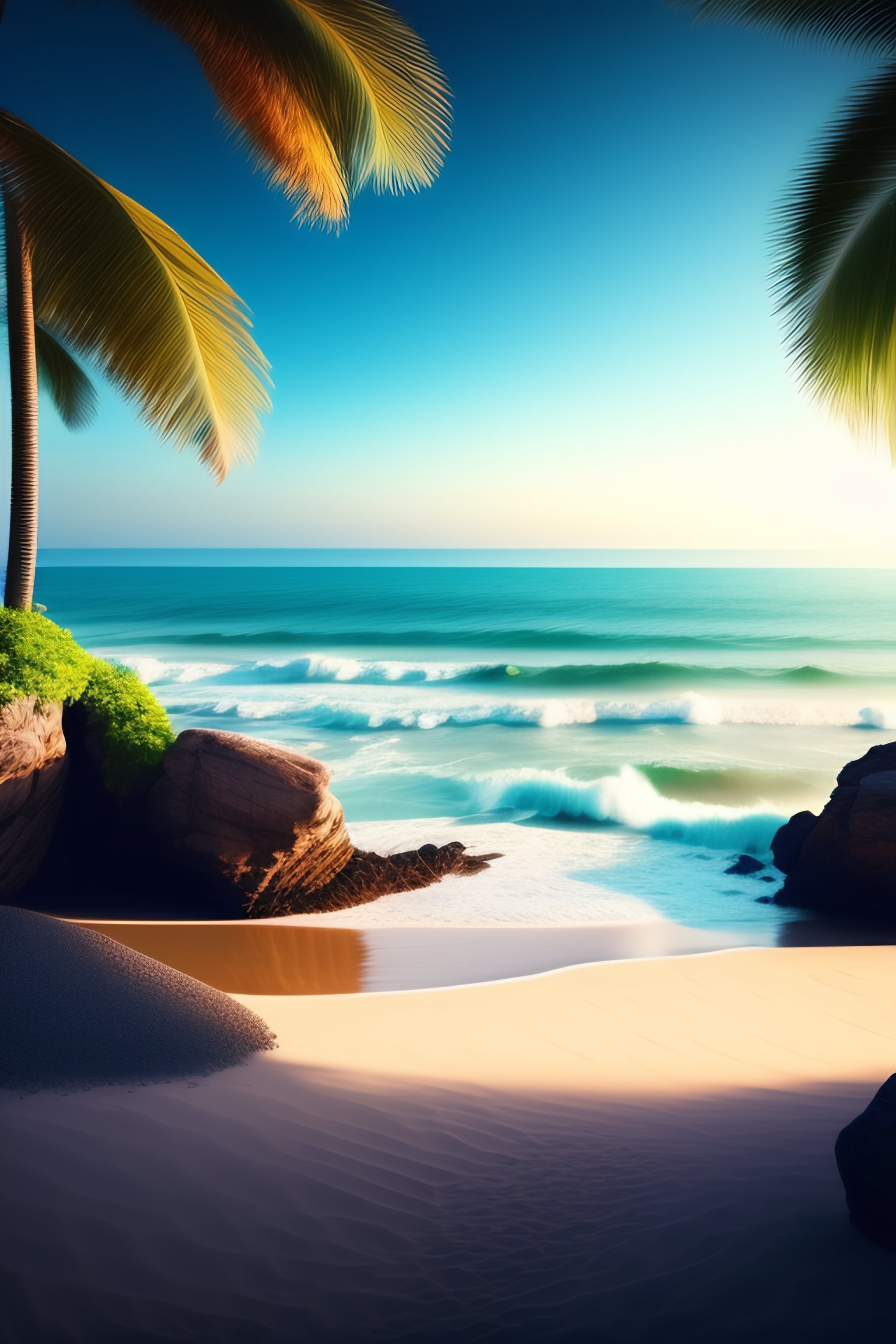 Lexica - Beach scenery wallpaper