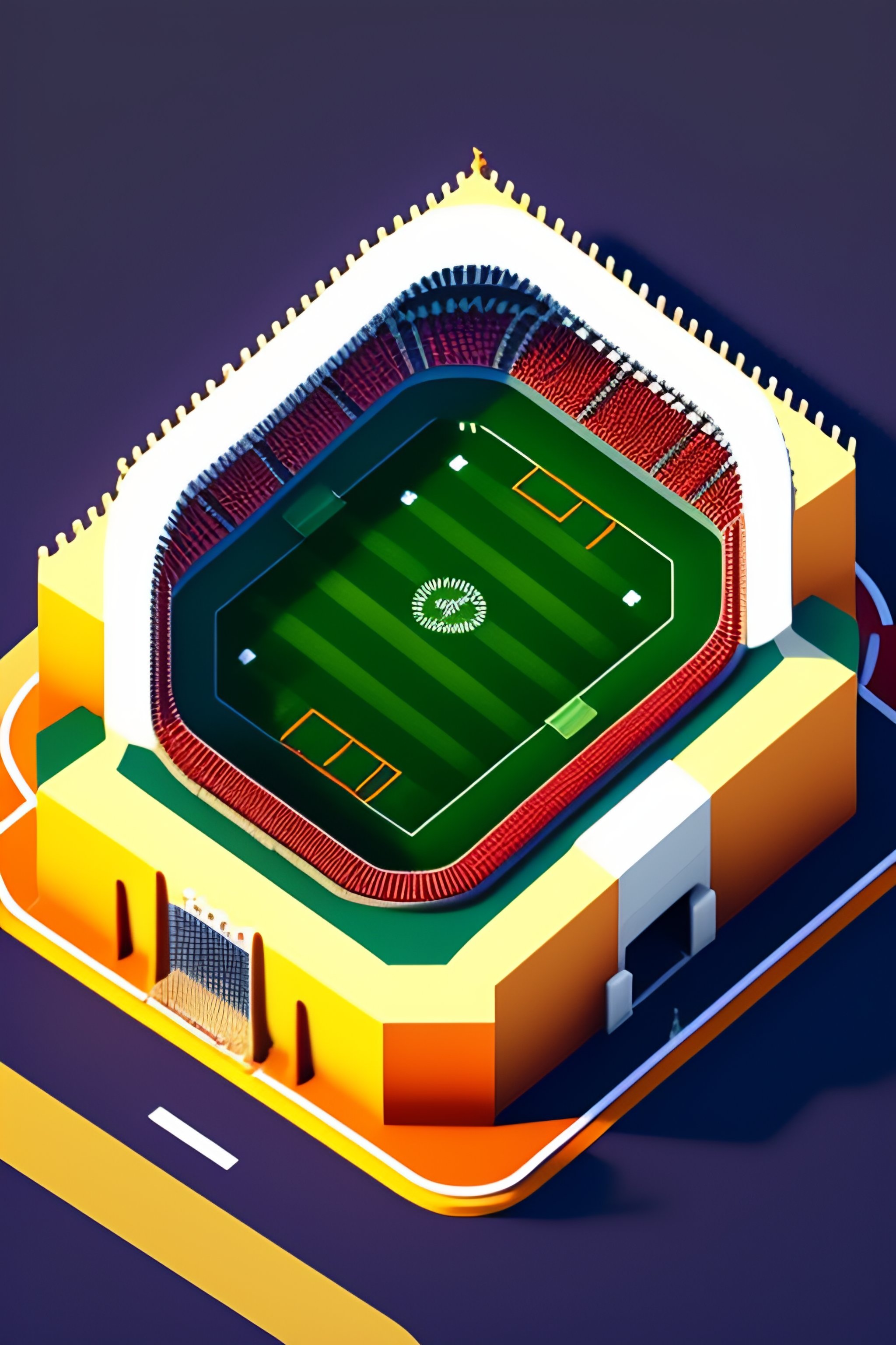 Lexica - Europe football stadion, pixel art