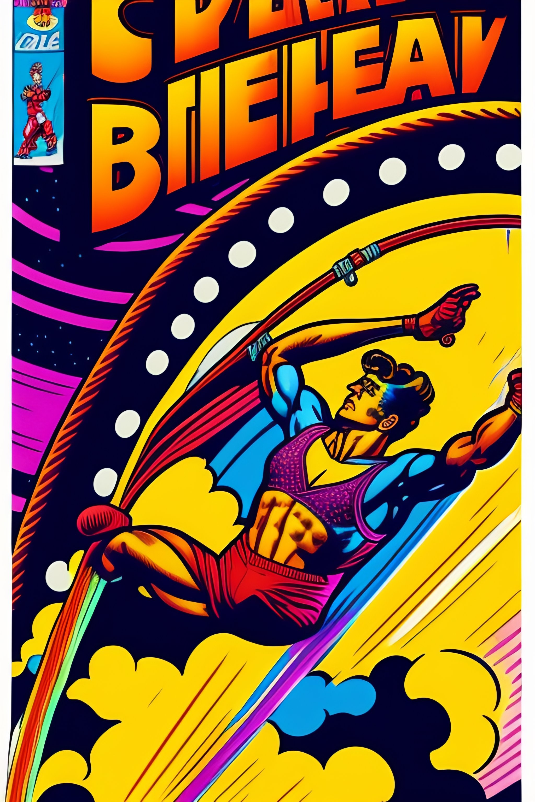 Lexica - Retro comic style artwork, highly detailed circus acrobat ...