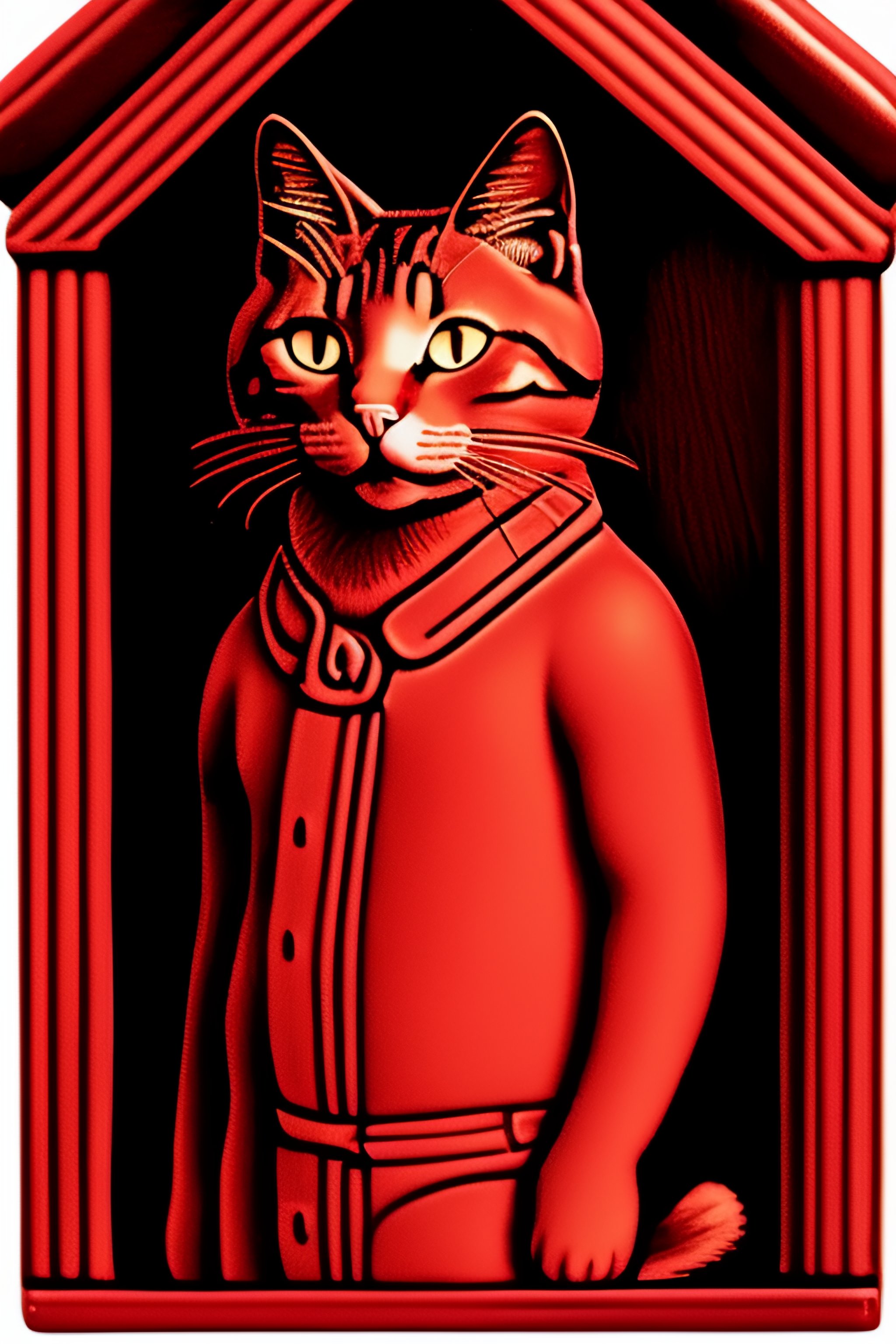 Lexica - Drawing of humanoid anthro cat smiling in the style of attic ...