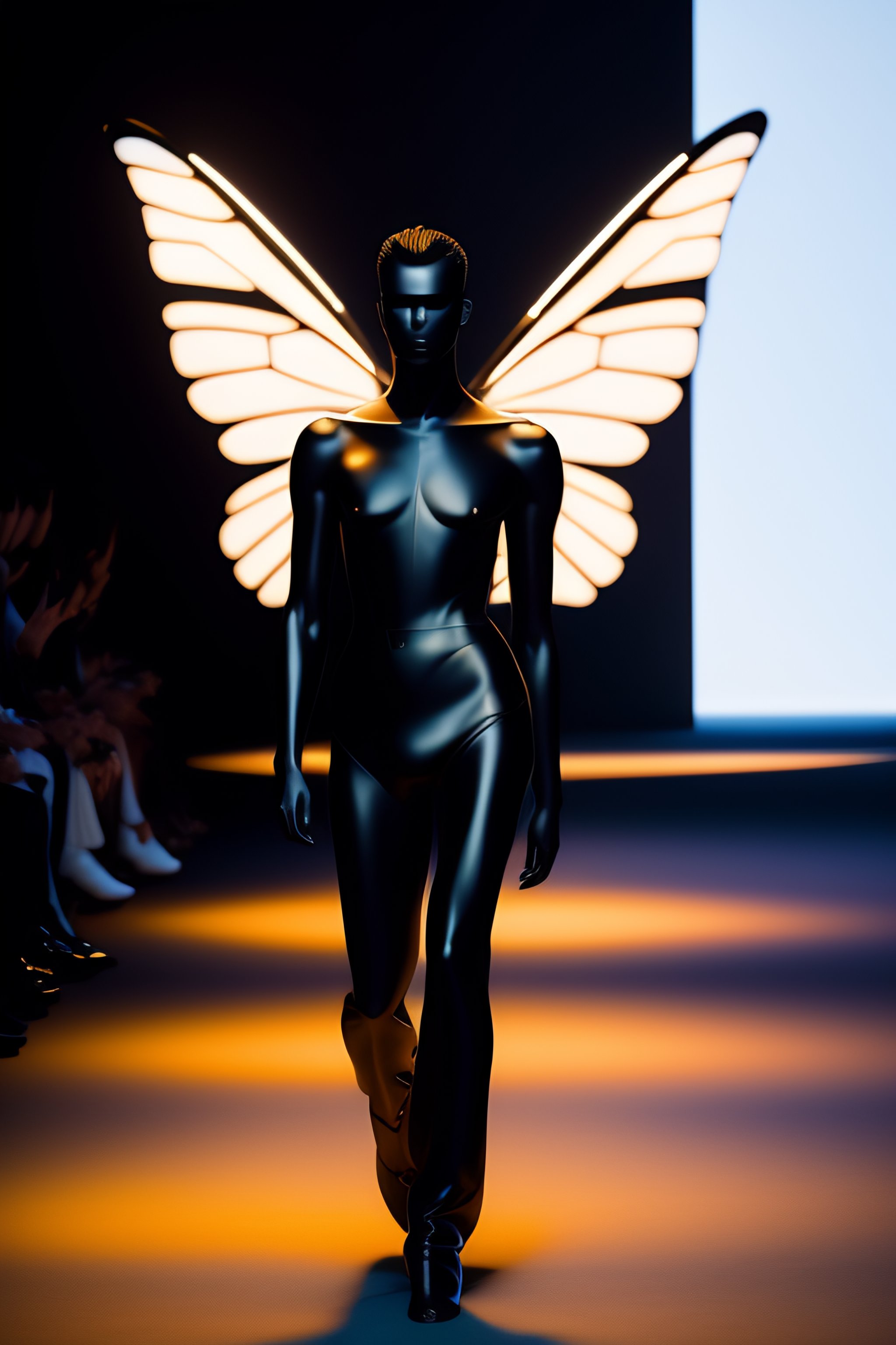 Lexica - Beautifully illuminated (((modern sculpture)))of a male statue ...