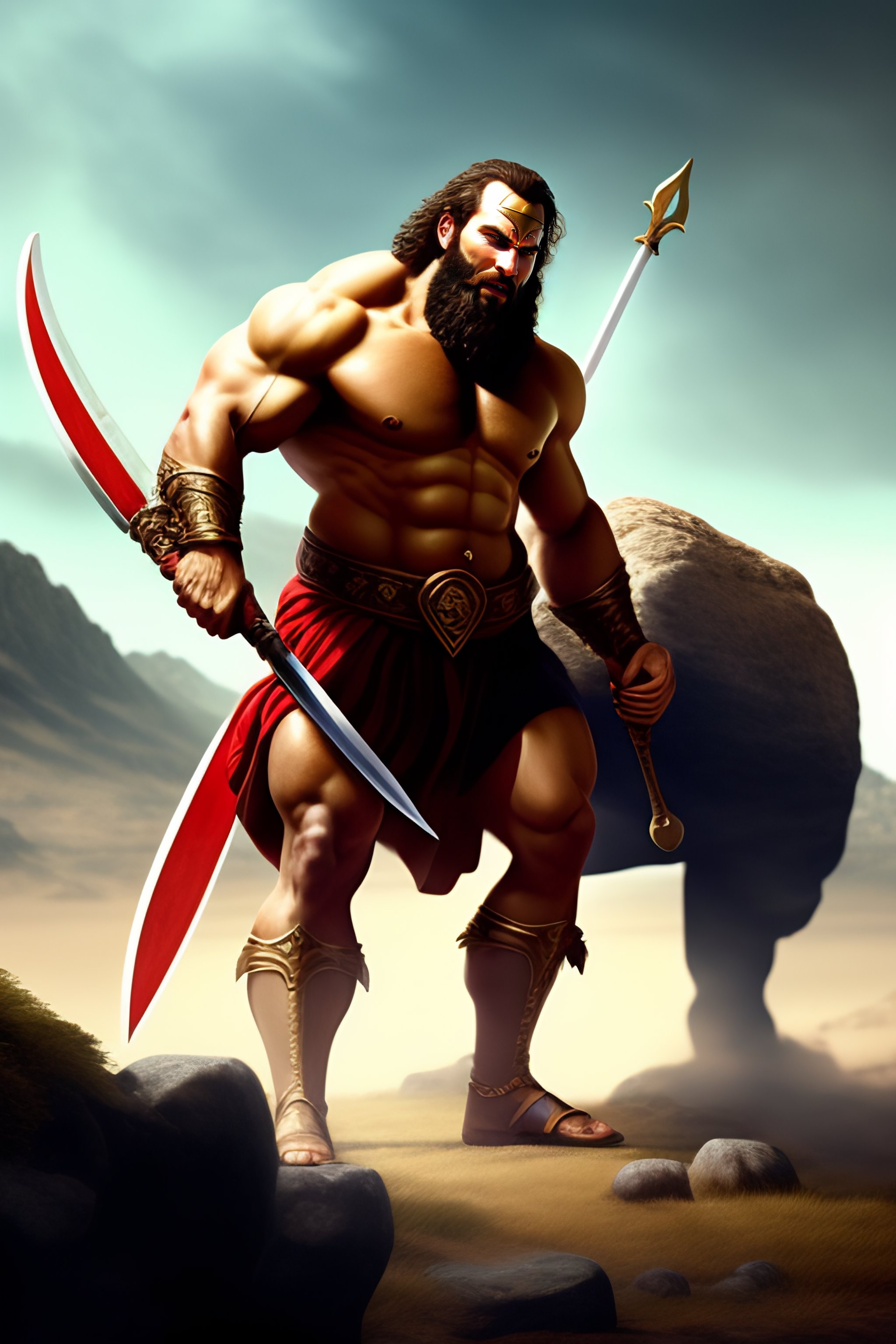 Lexica - Goliath laughed at David, but David responded that even though ...