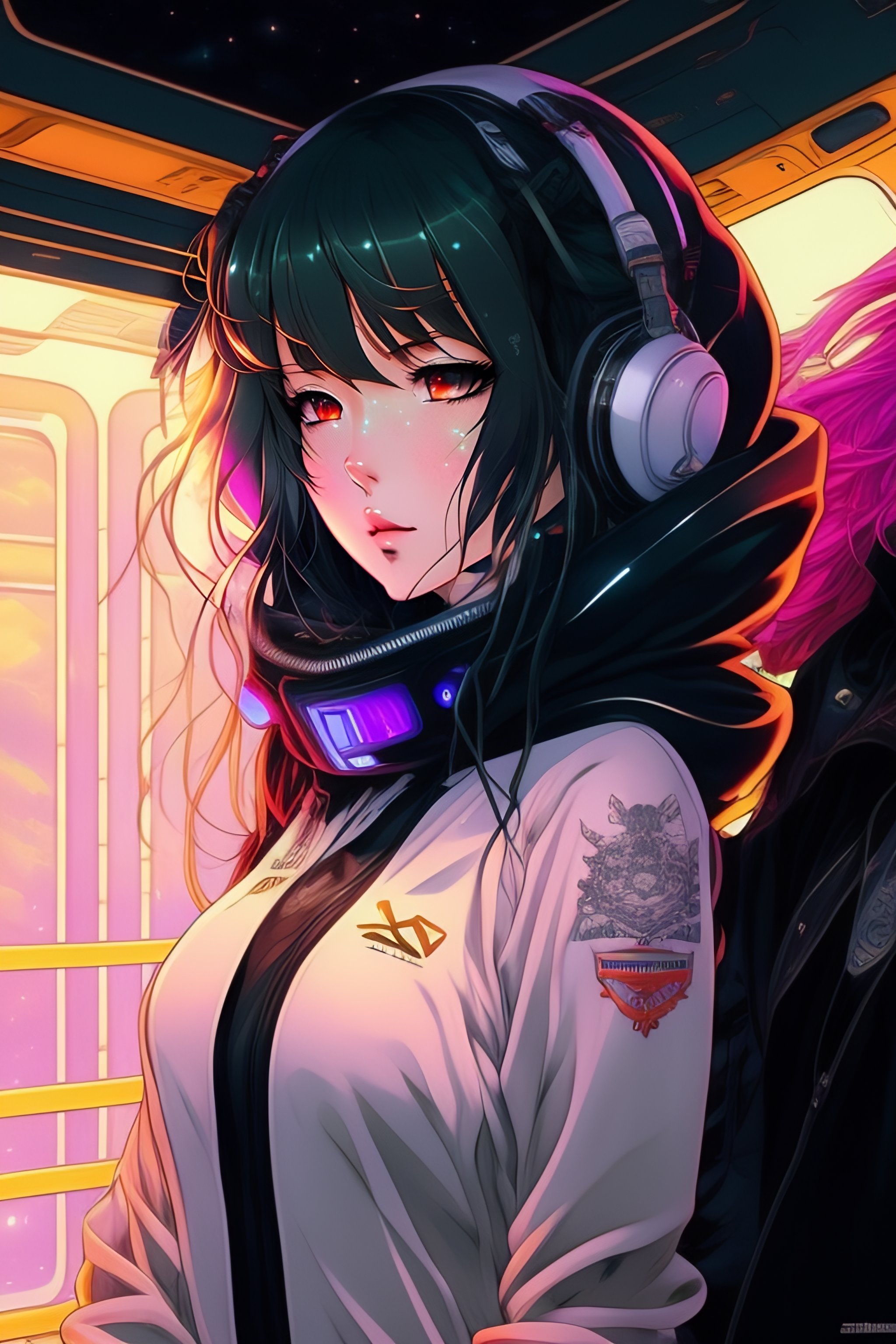 Lexica - Anime style. cluttered starship interior; by kaethe butcher ...