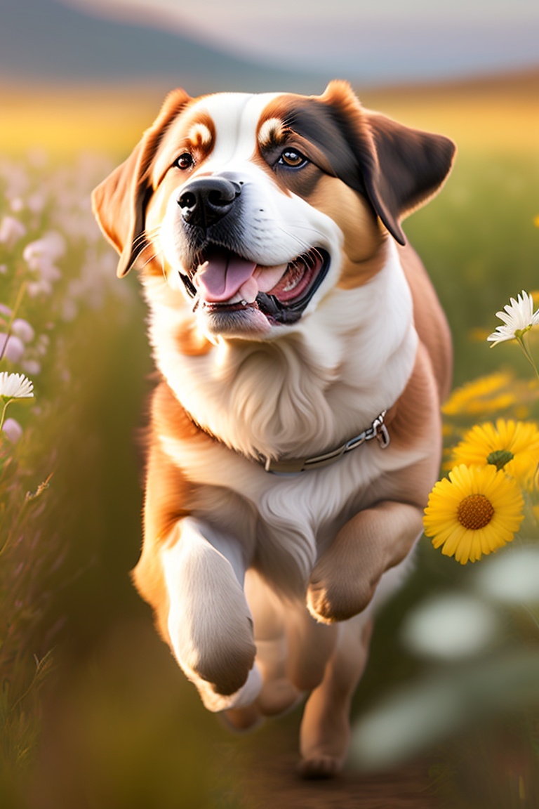 Lexica - Visualize Coco and Buddy running together through a field of ...