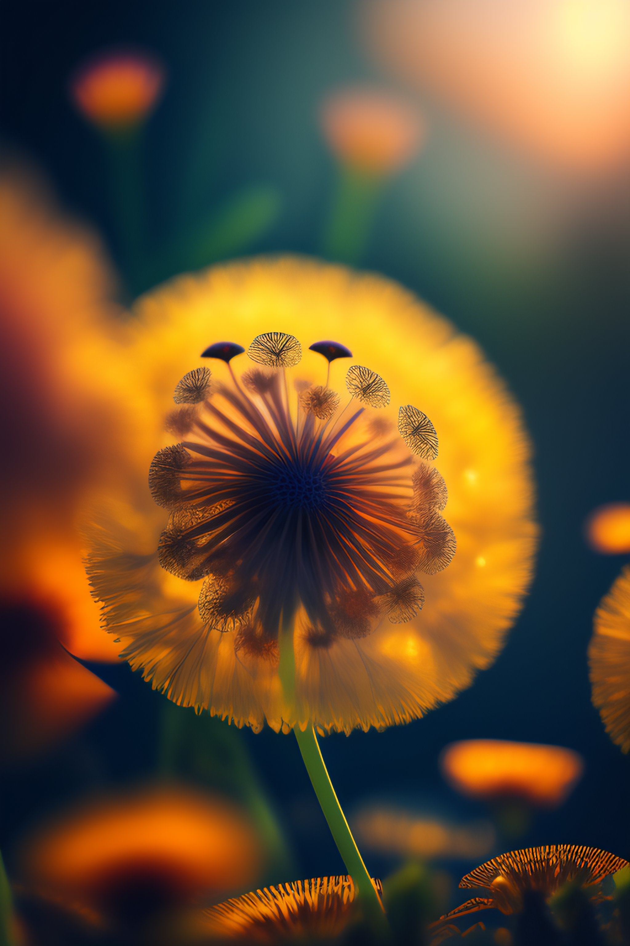 Lexica - Beautiful abstract dandelions, vibrant, very very detailed, 3d ...