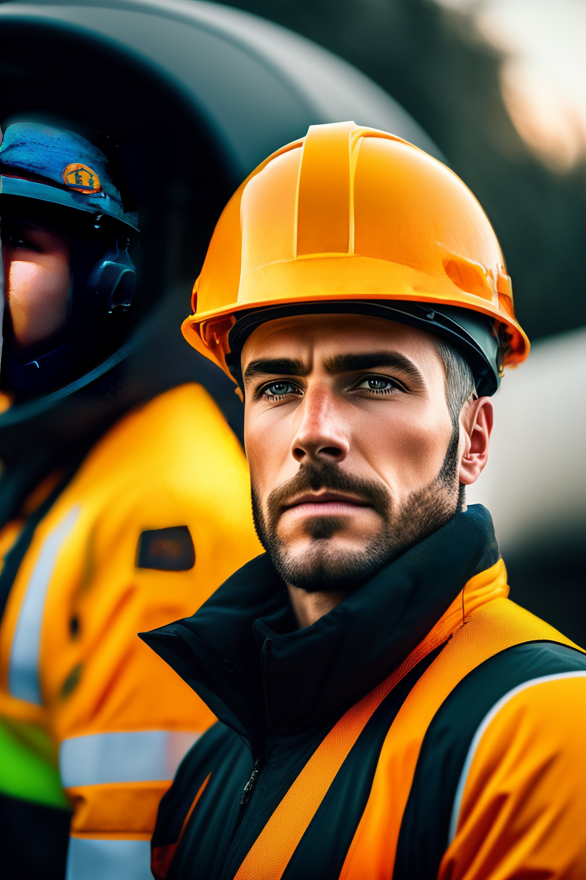 Lexica - Portrait of an ground safety equipment staff