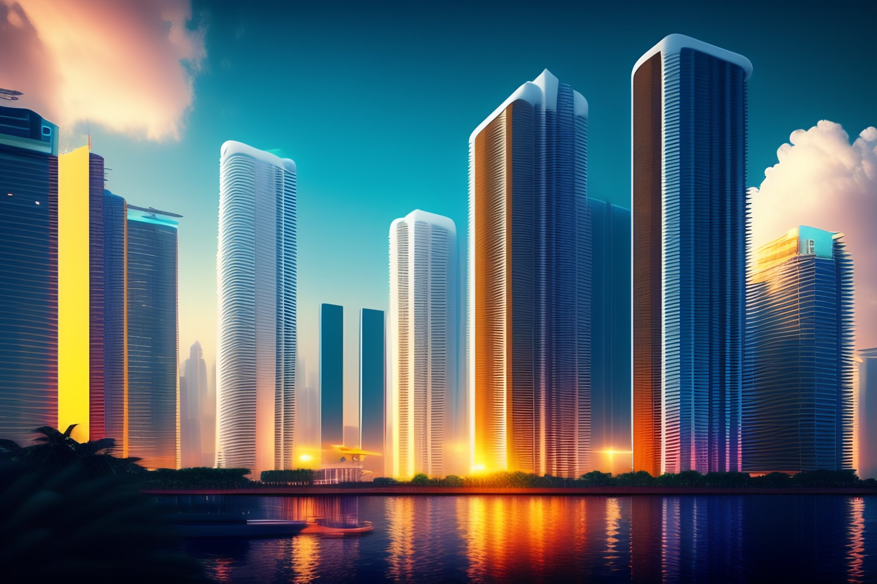 Lexica - A futuristic miami city