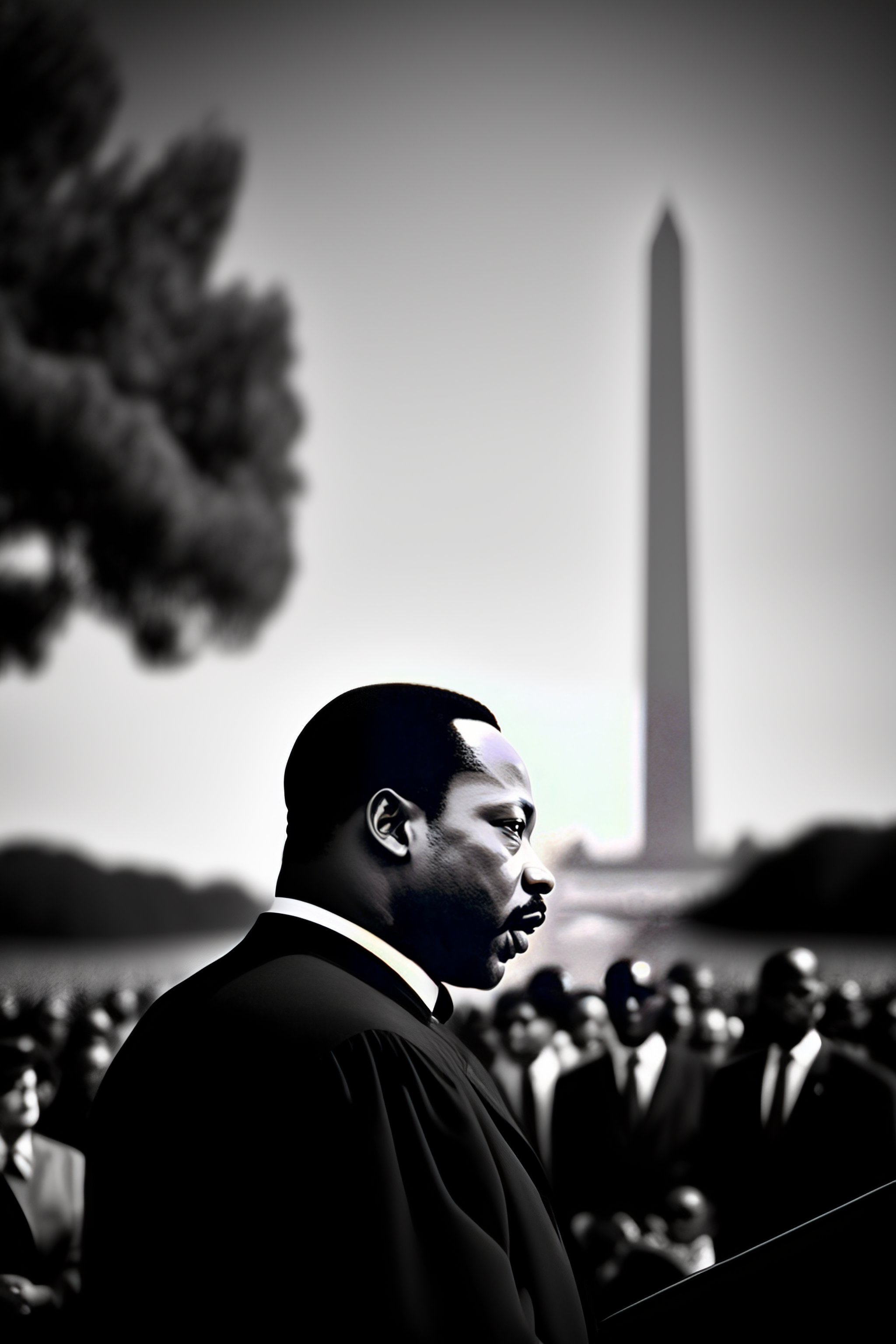 Lexica - Martin Luther king Jr talking to the crowd at Lincoln memorial ...