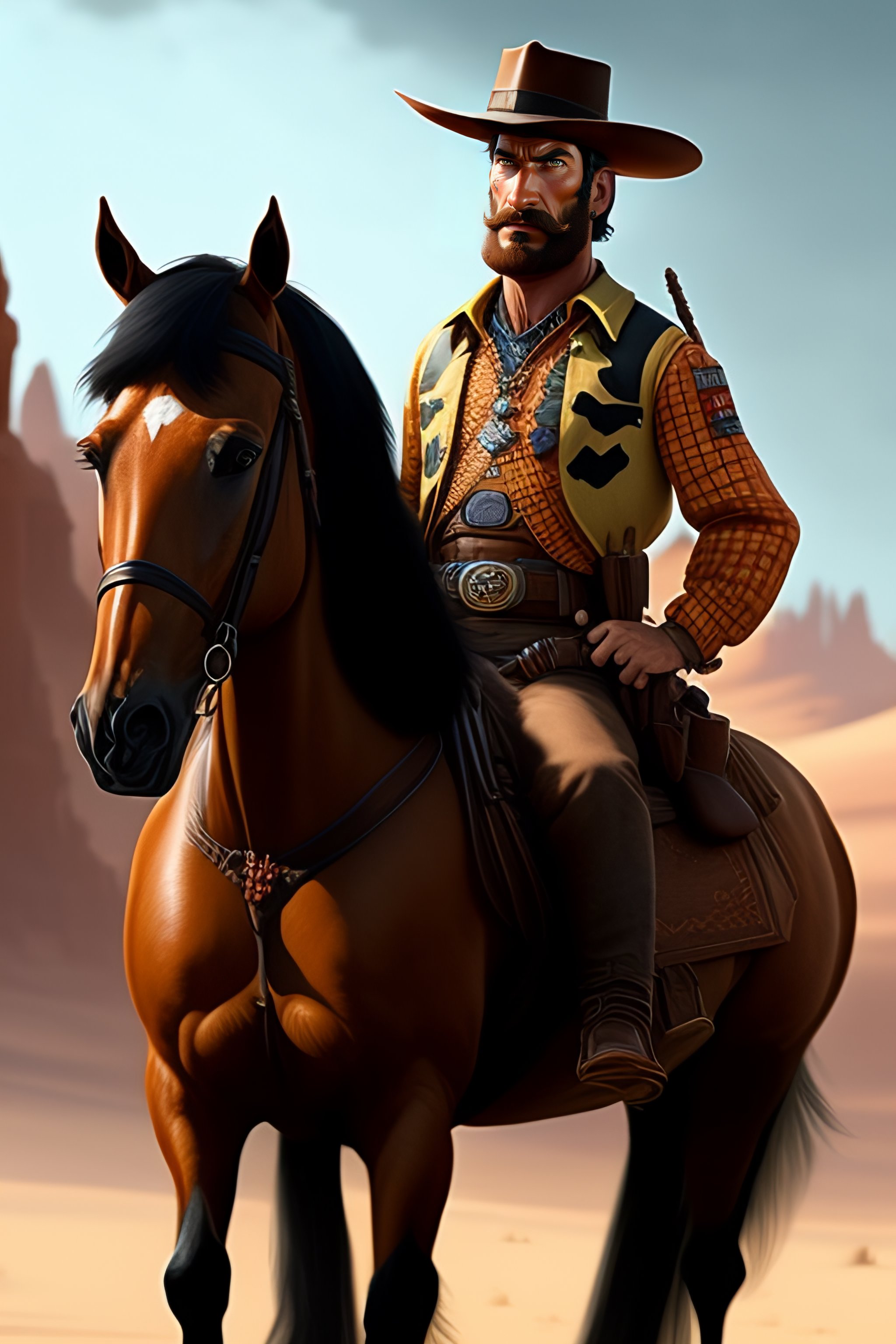 Lexica - Woody from Toy Story on a The Good, the Bad, The Ugly movie ...