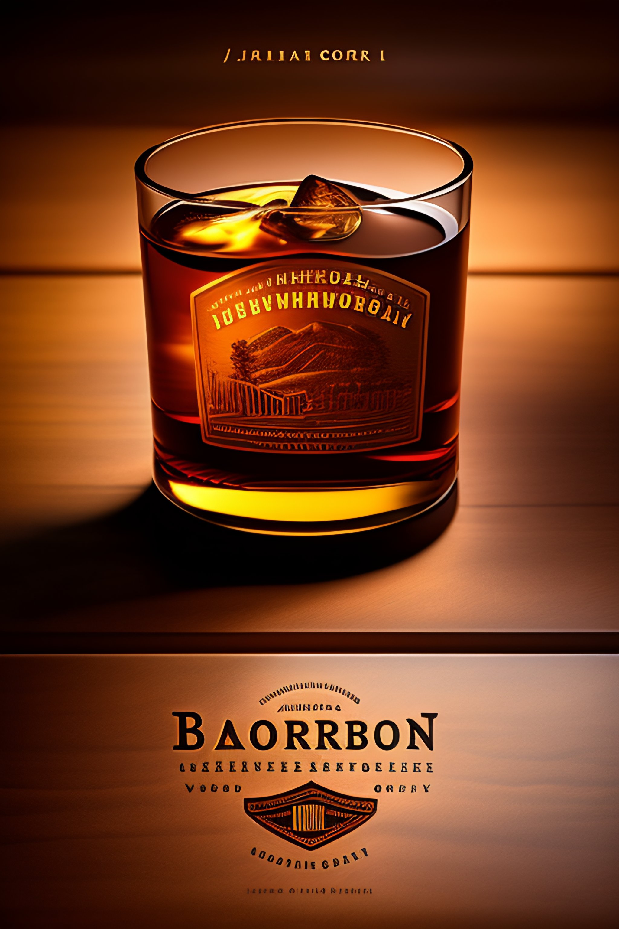 Lexica - American bourbon whiskey label design