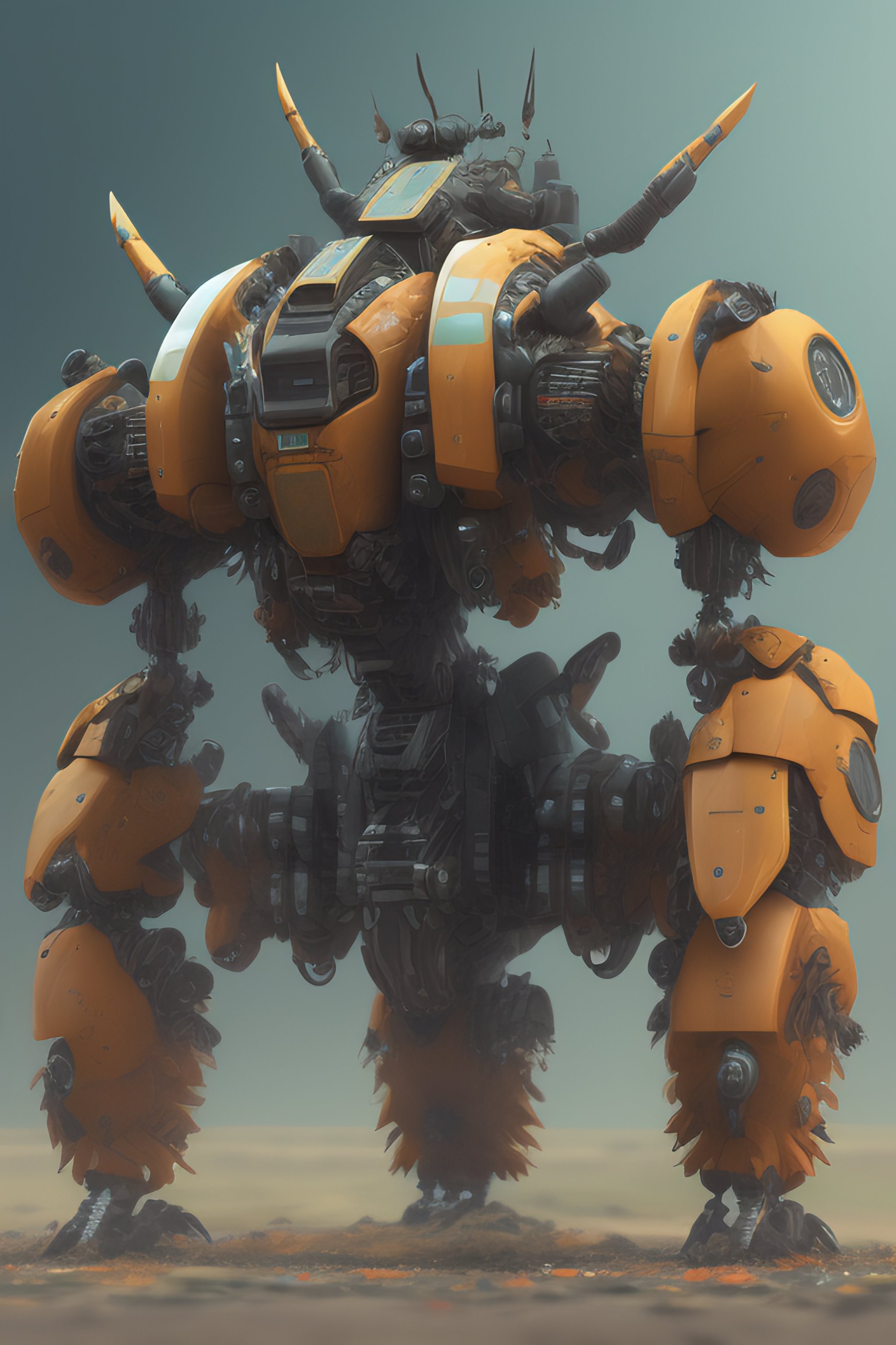 Lexica - A impossible looking insect inspired mech robot. Non-humanoid ...
