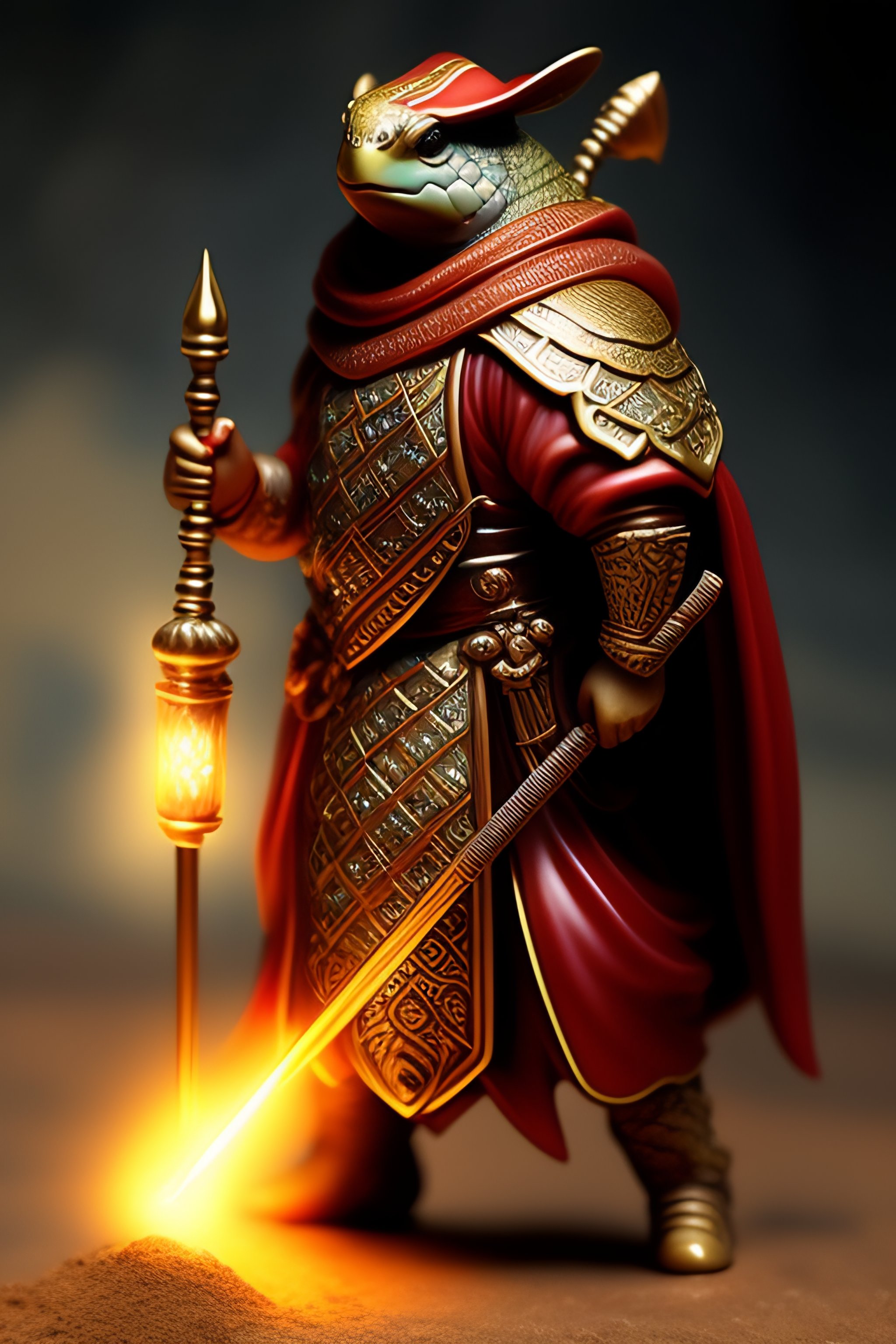 Lexica - Turtle-man wizard with staff