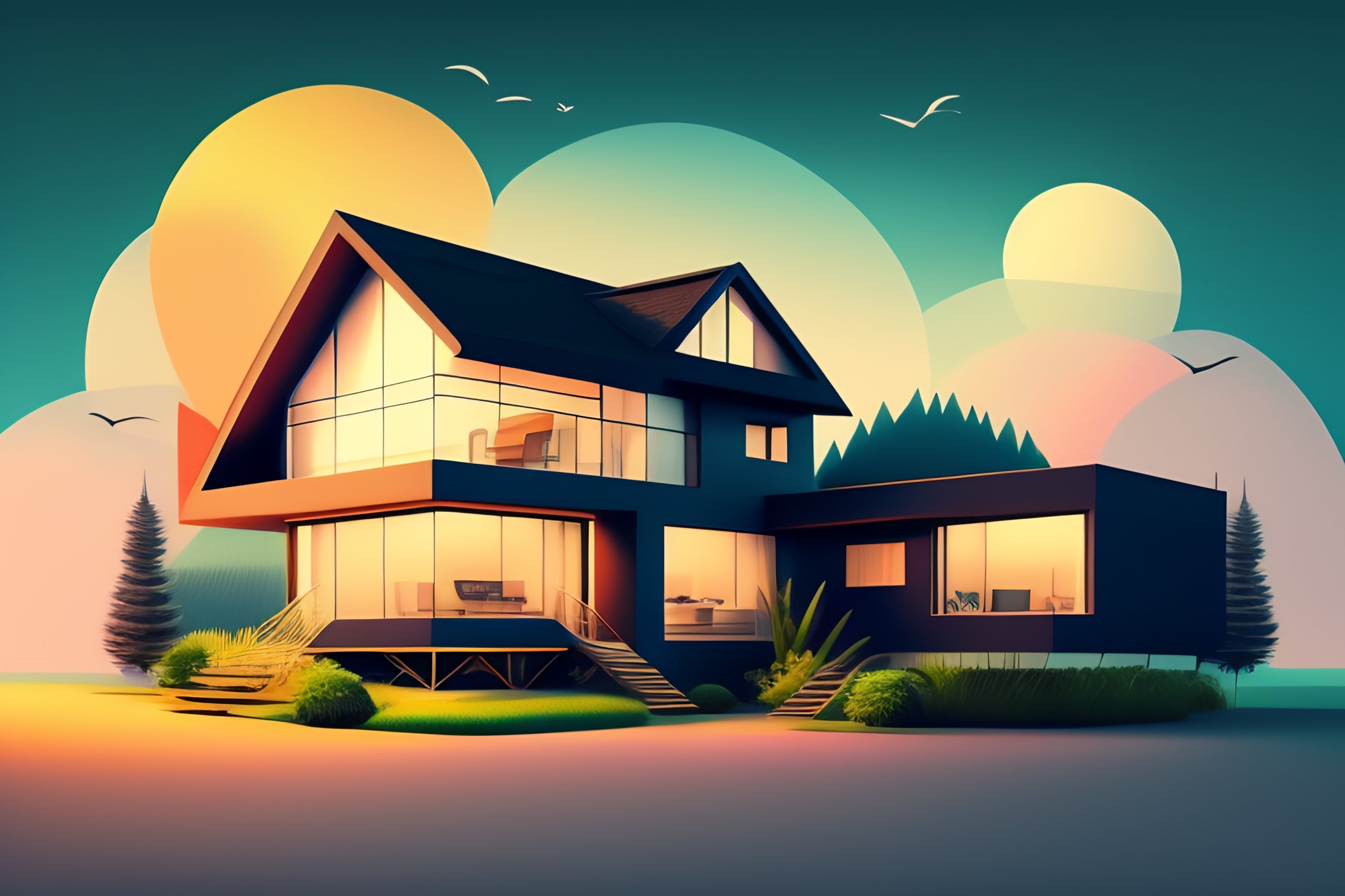 Lexica - Webpage background hero image for real estate company modern ...